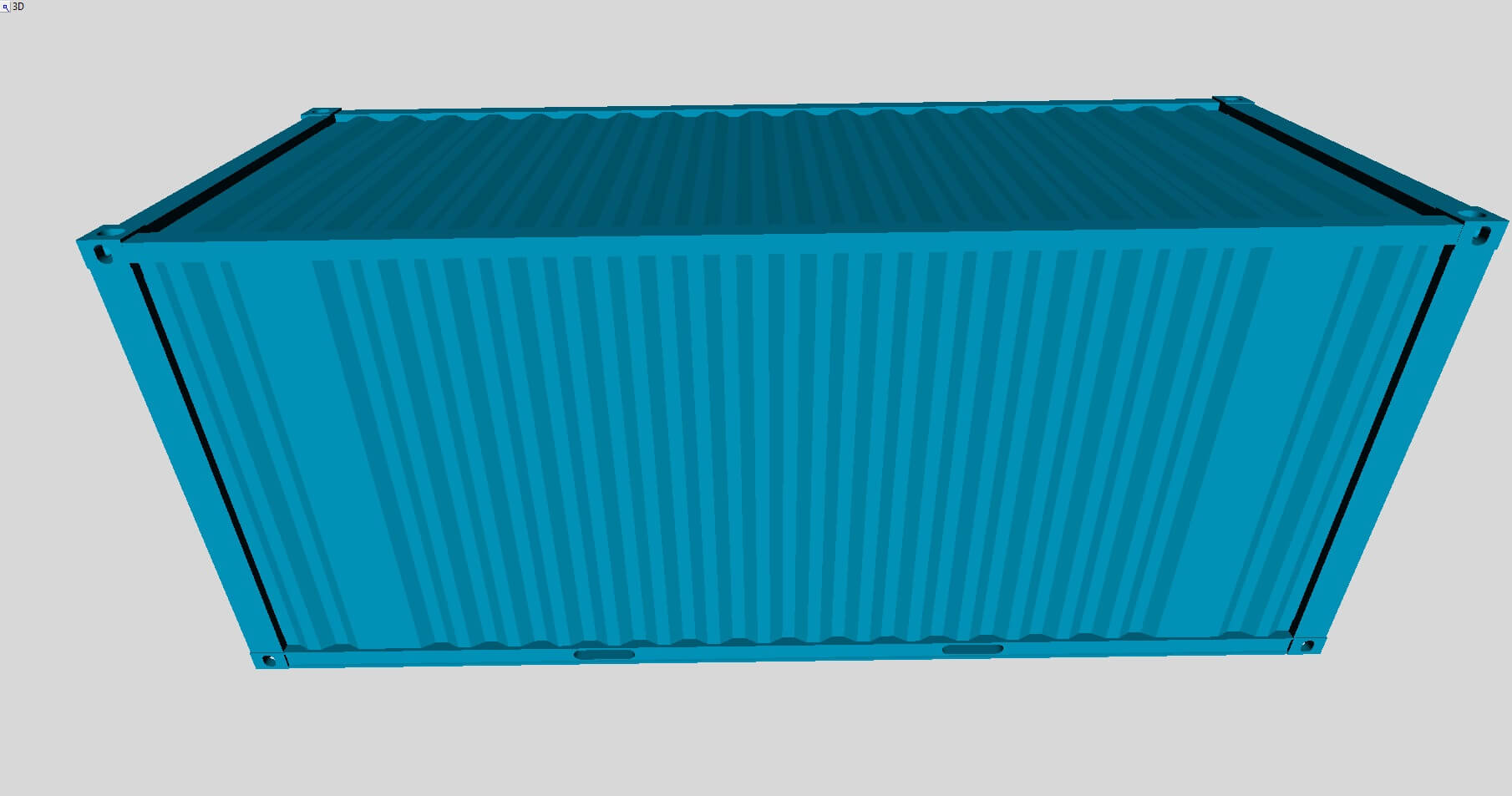 Standard 20 Ft 6 Meters Shipping Container Printable Model by DriverUA