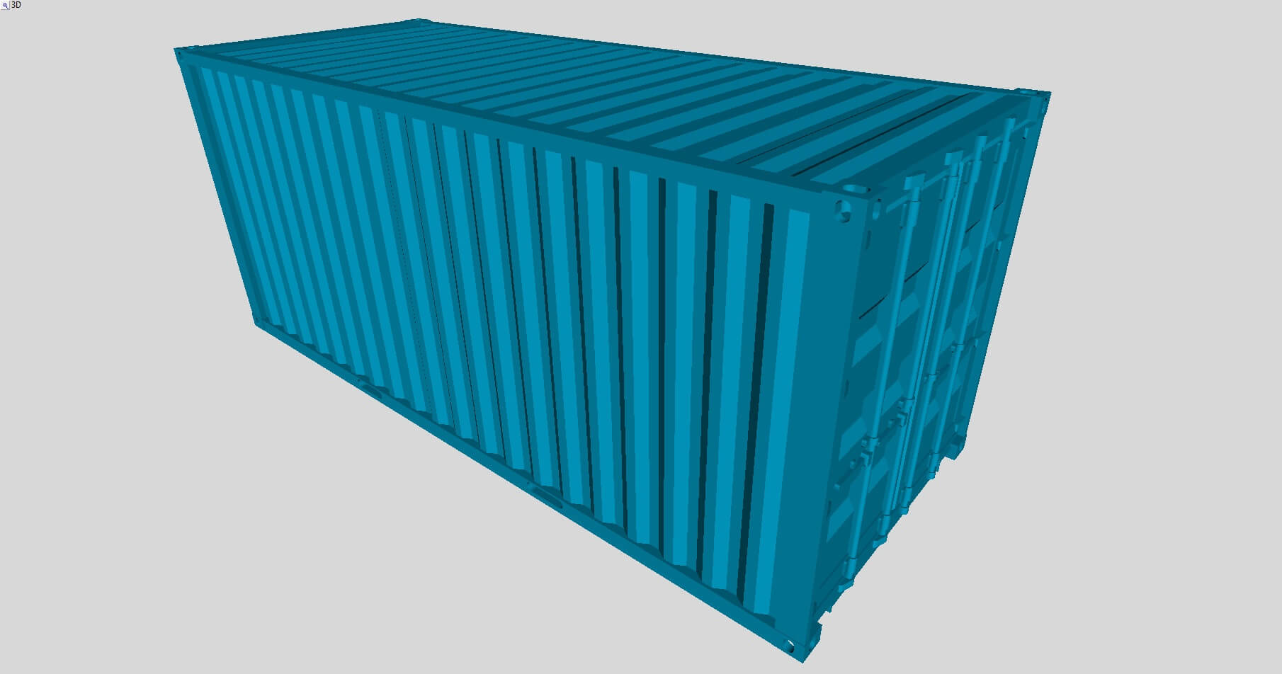 Standard 20 Ft 6 Meters Shipping Container Printable Model by DriverUA