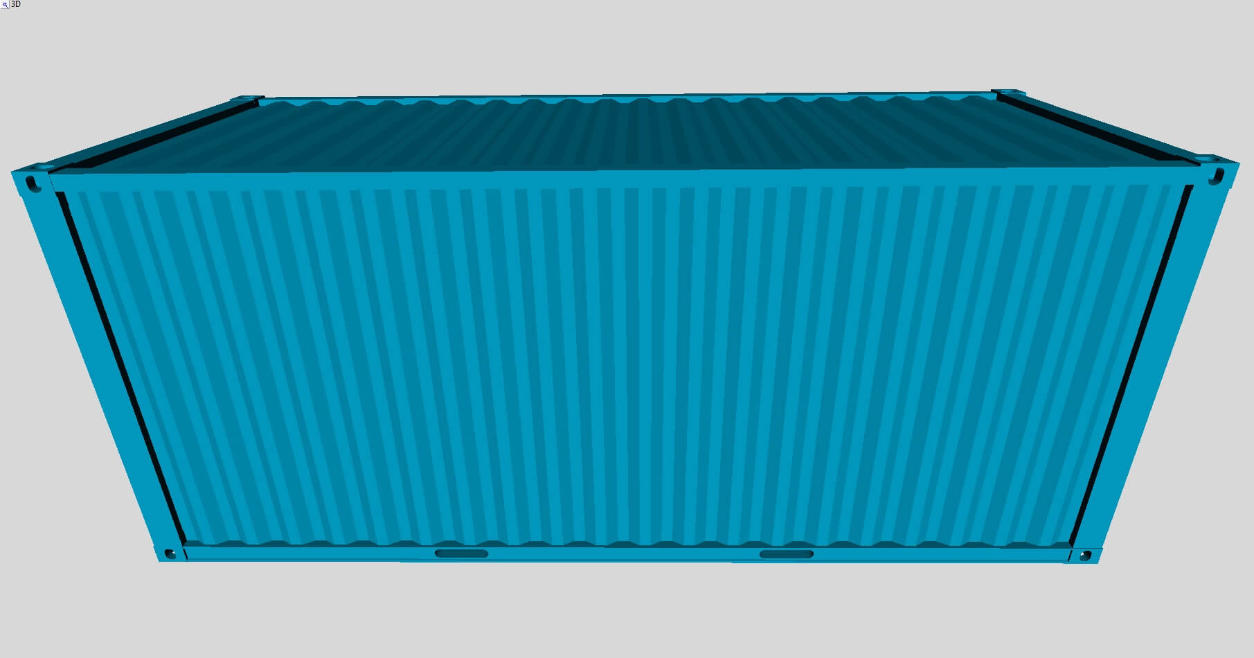 Standard 20 Ft 6 Meters Shipping Container Printable Model by DriverUA