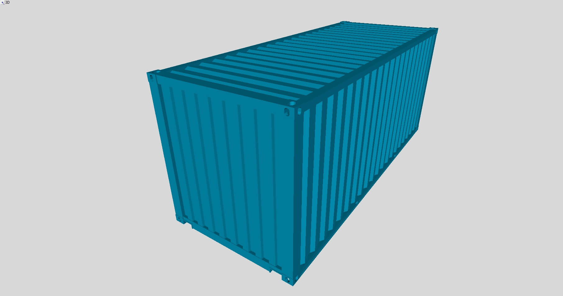 Standard 20 Ft 6 Meters Shipping Container Printable Model by DriverUA