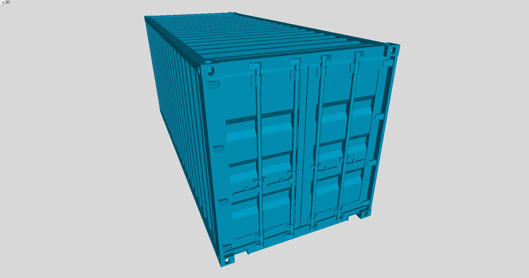 Standard 20 Ft 6 Meters Shipping Container Printable Model by DriverUA