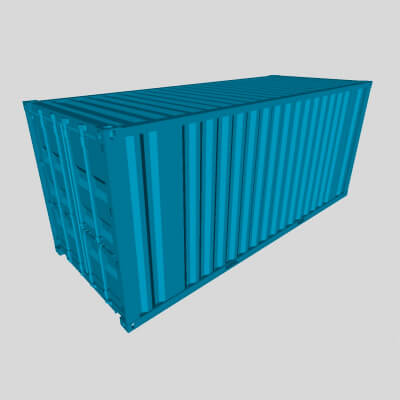 Standard 20 Ft 6 Meters Shipping Container Printable Model by DriverUA