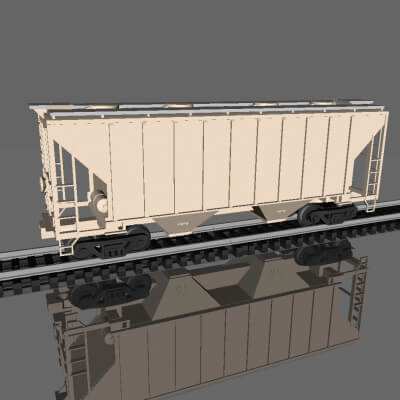 Trinity 2-Bay 37 Ft. CH-100-63 Covered Hopper in H0 Scale 3D Model by ...