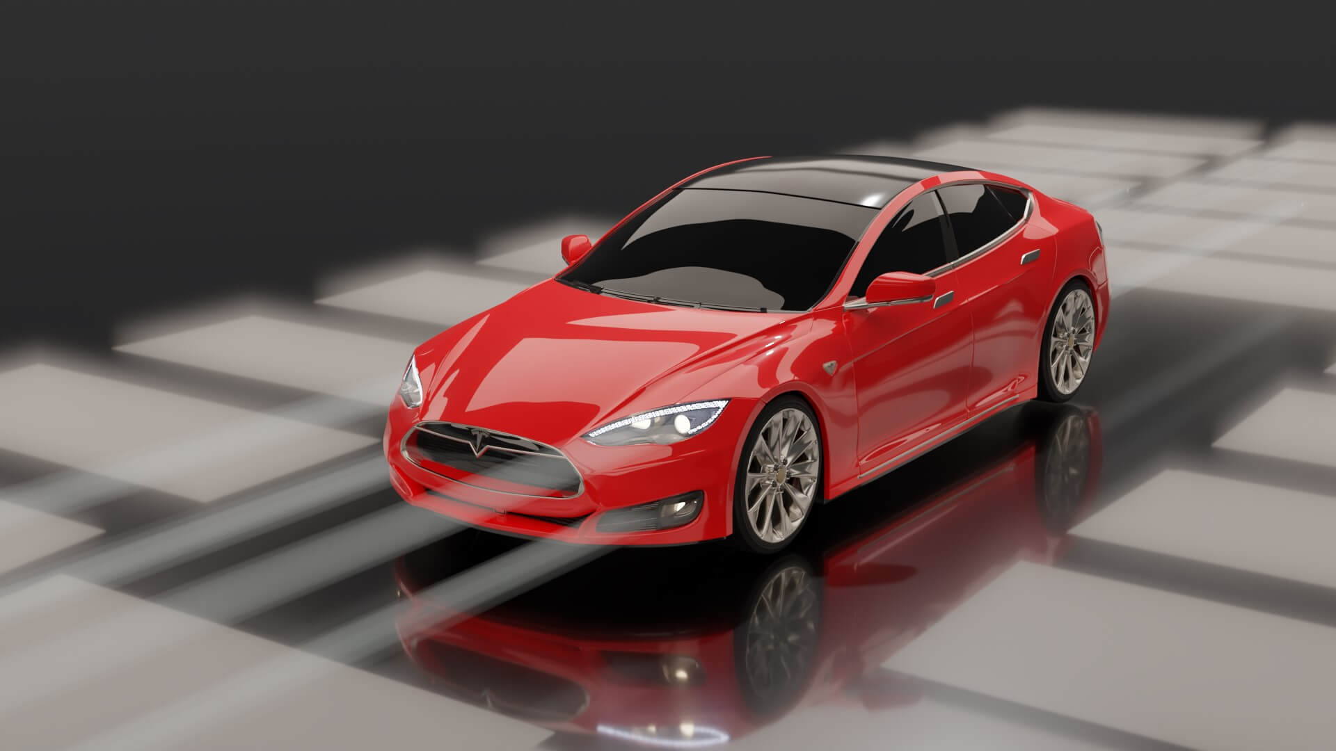 A Showroom Display 3D Render, Digital Art by drjivago