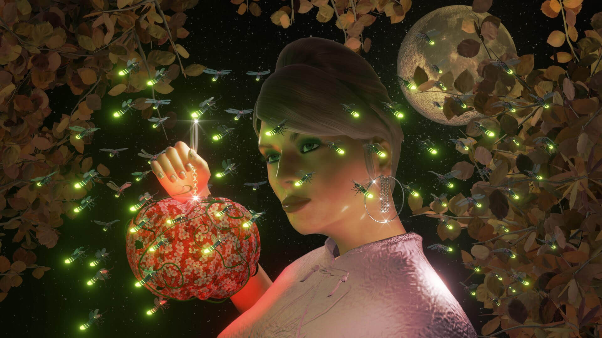 Fireflies 3D Render | RenderHub Gallery