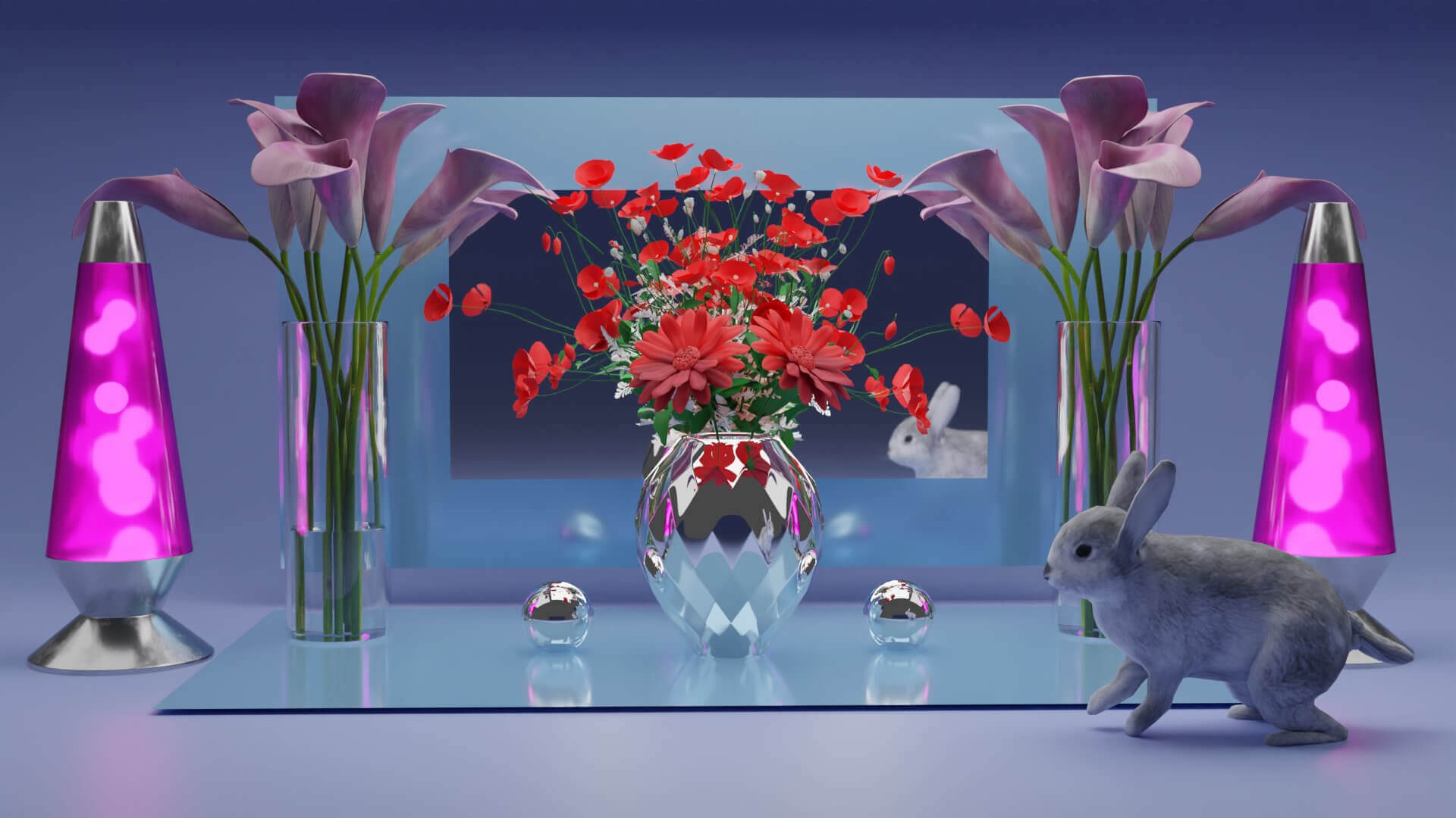 Flowers Still Life 3D Render, Digital Art by drjivago