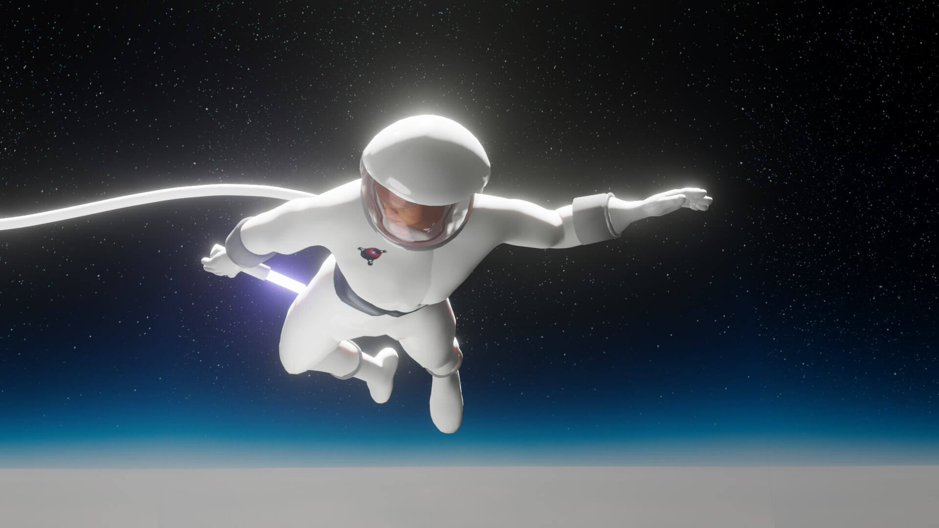 Space-walk 3D Render, Digital Art by drjivago