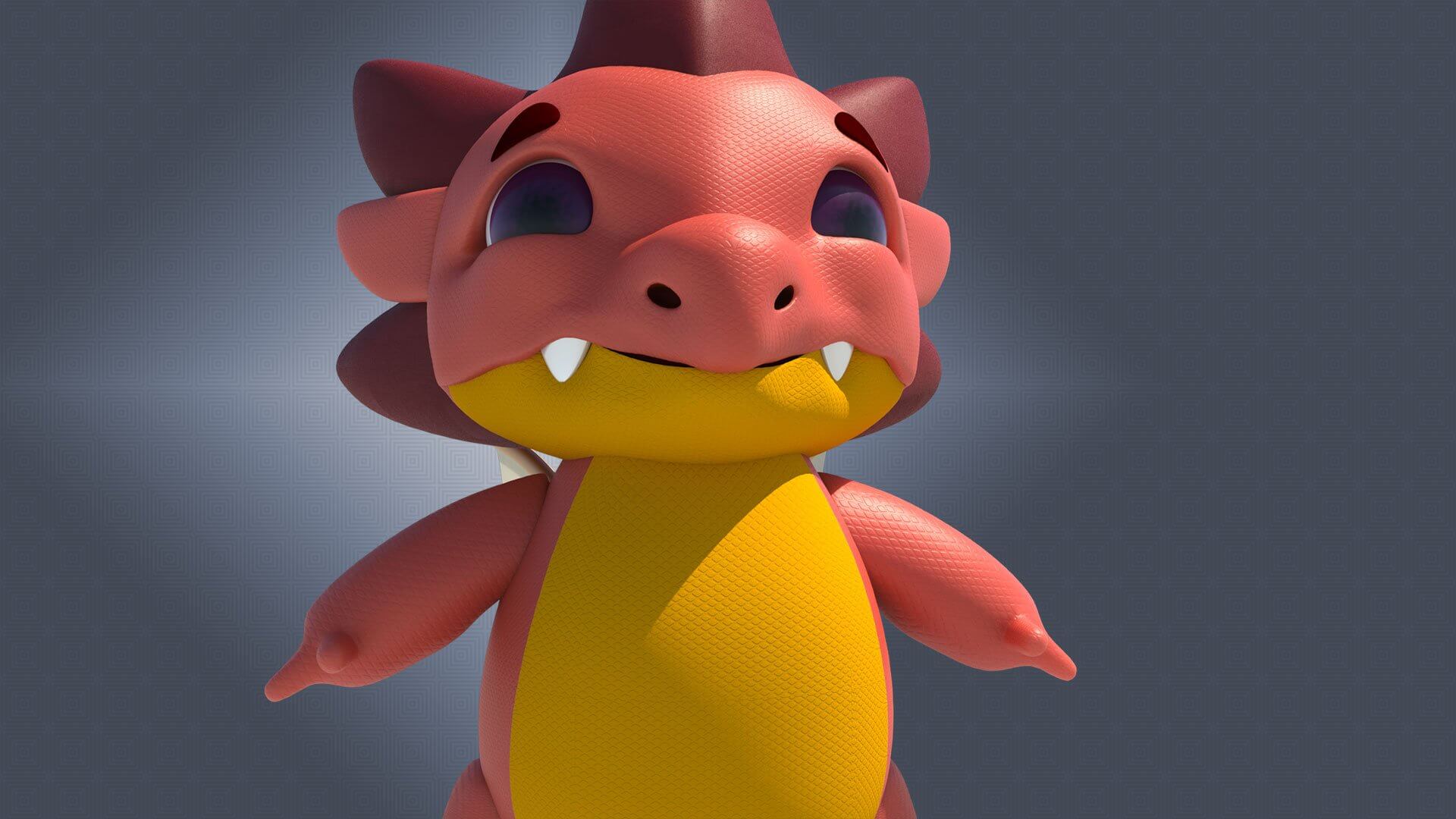 Cartoon Dragon - 3D Model by drking77