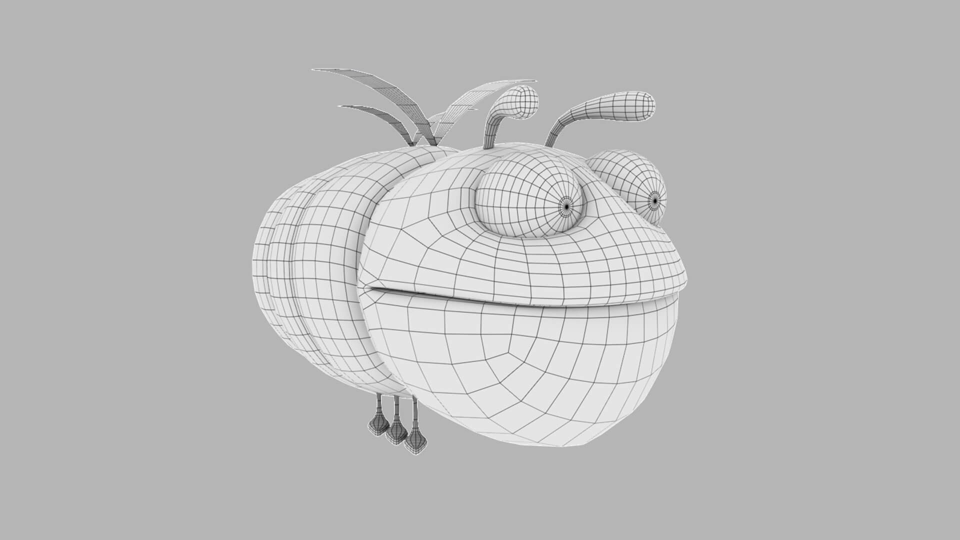 Cartoon Bee - 3D Model by drking77