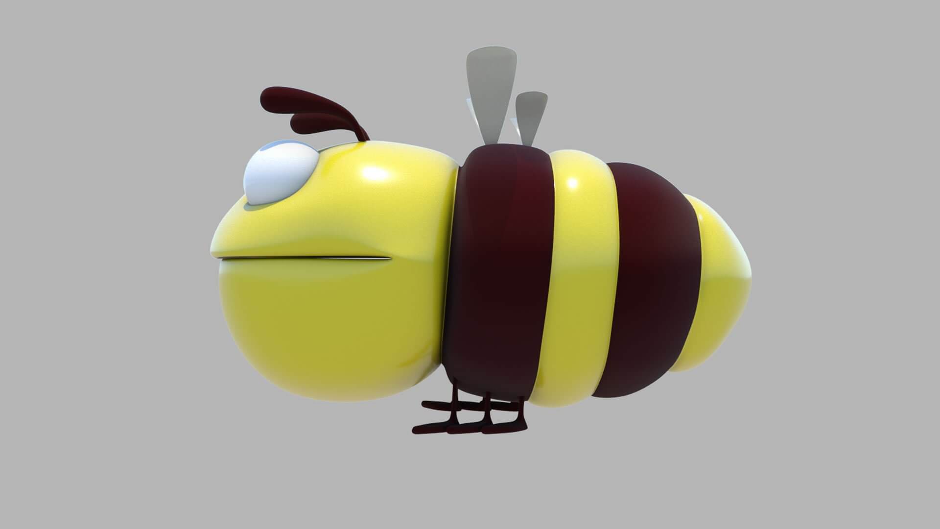 Cartoon Bee - 3D Model by drking77