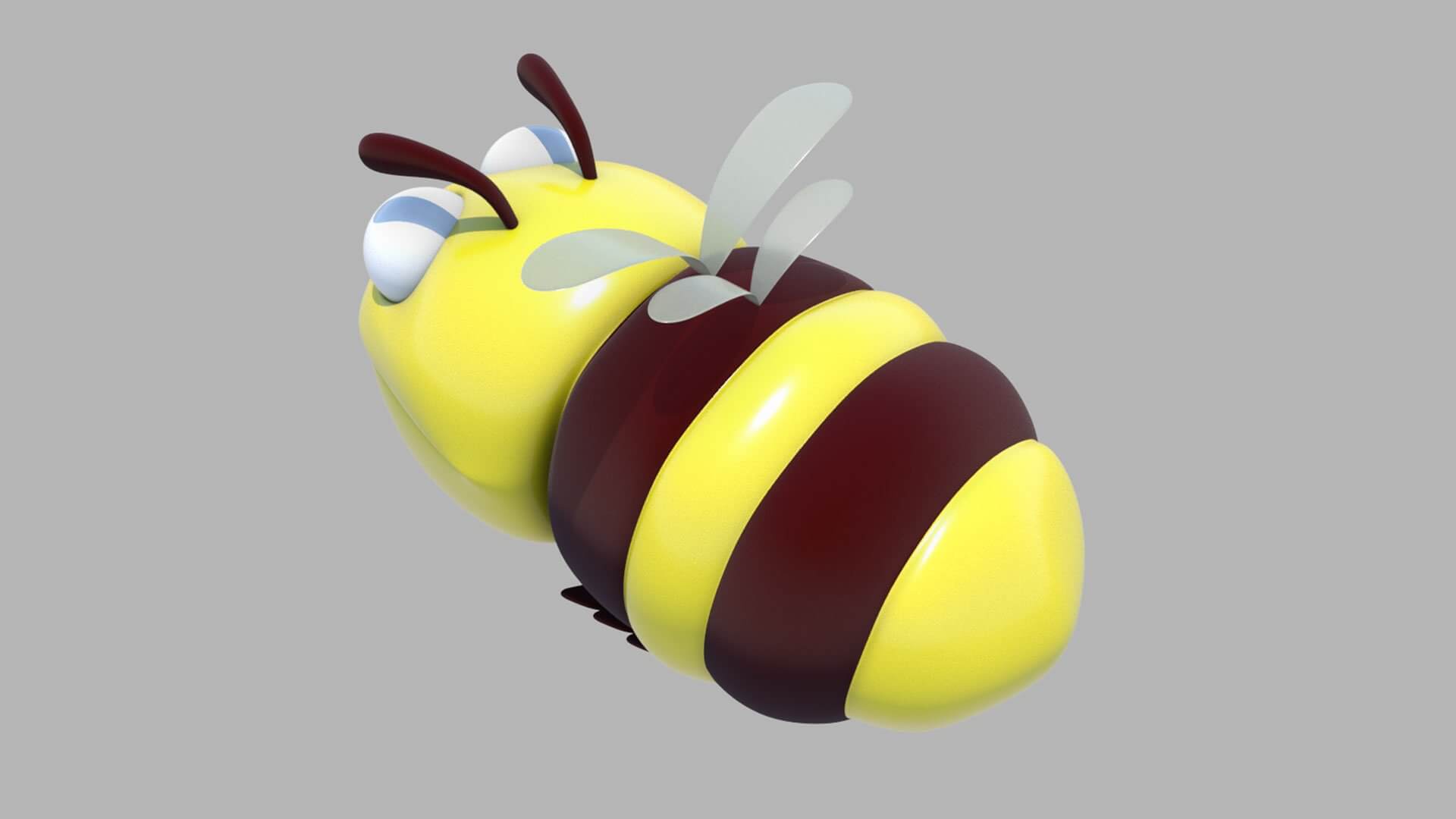 Cartoon Bee - 3D Model by drking77