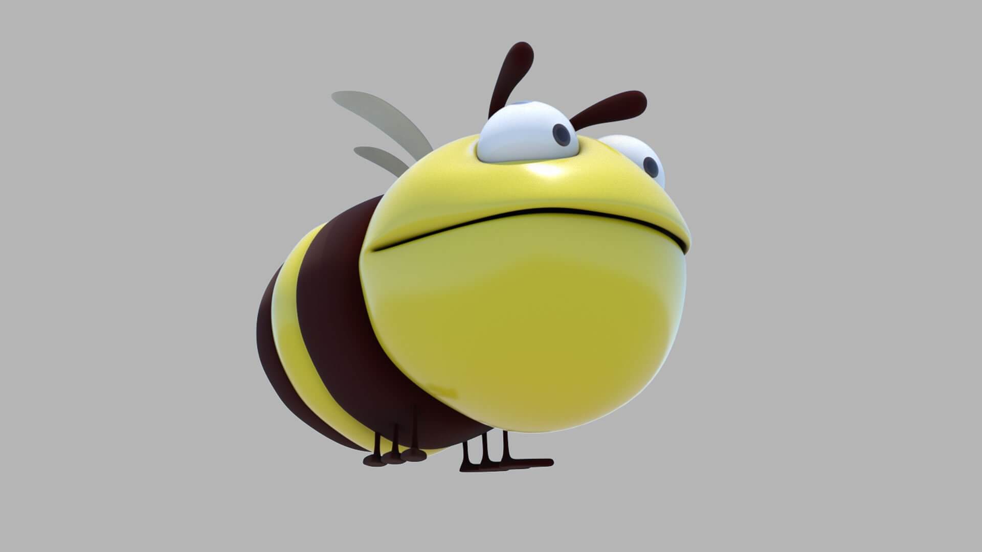 Cartoon Bee - 3D Model by drking77
