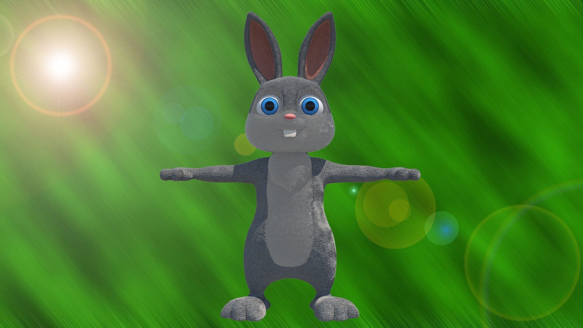 Rabbit Cartoon - 3D Model by drking77