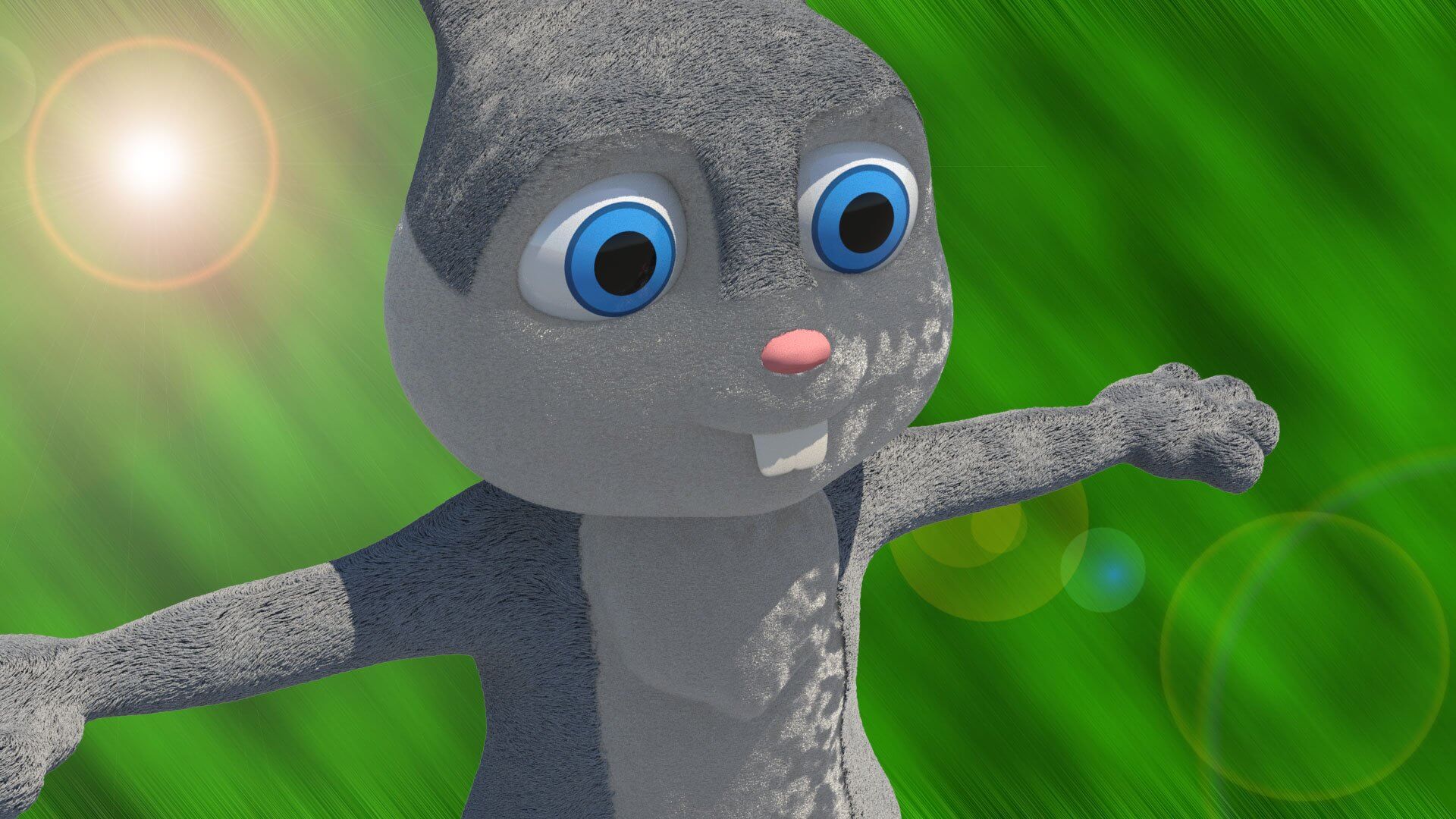 Rabbit Cartoon - 3D Model by drking77