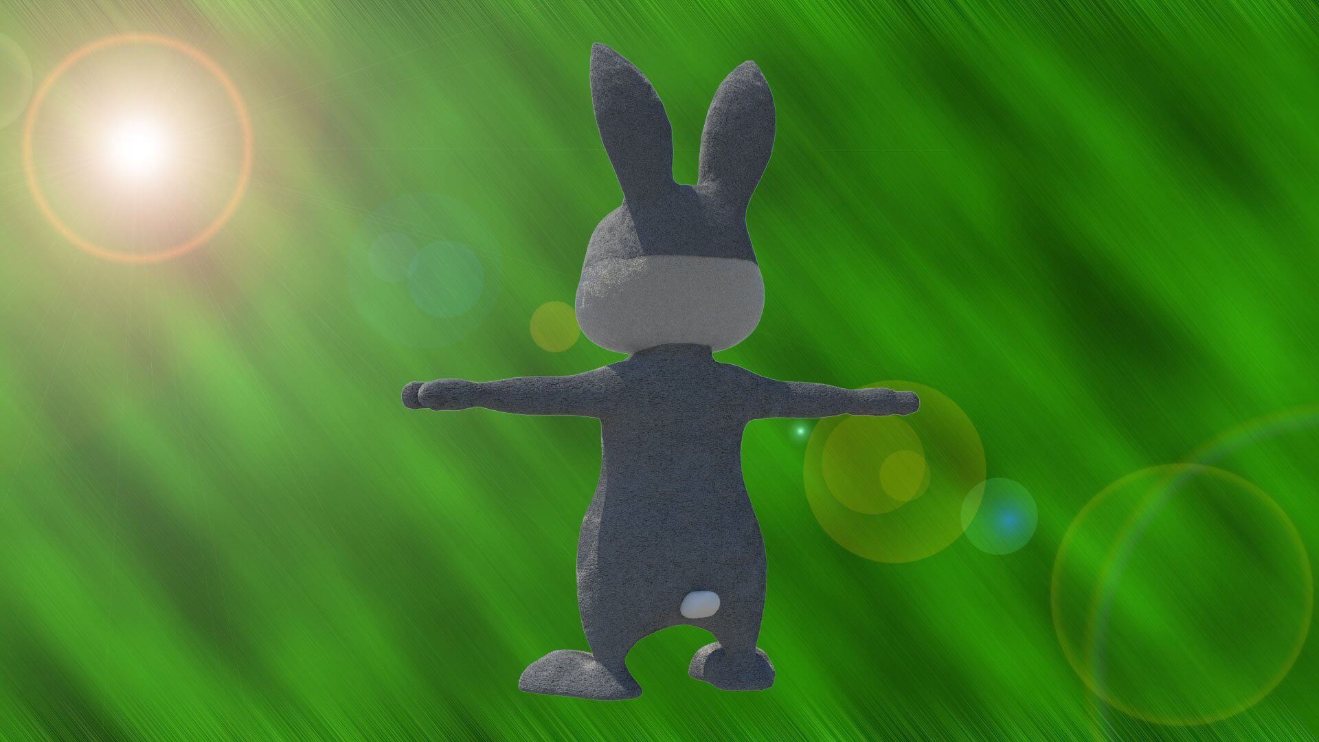 Rabbit Cartoon - 3D Model by drking77