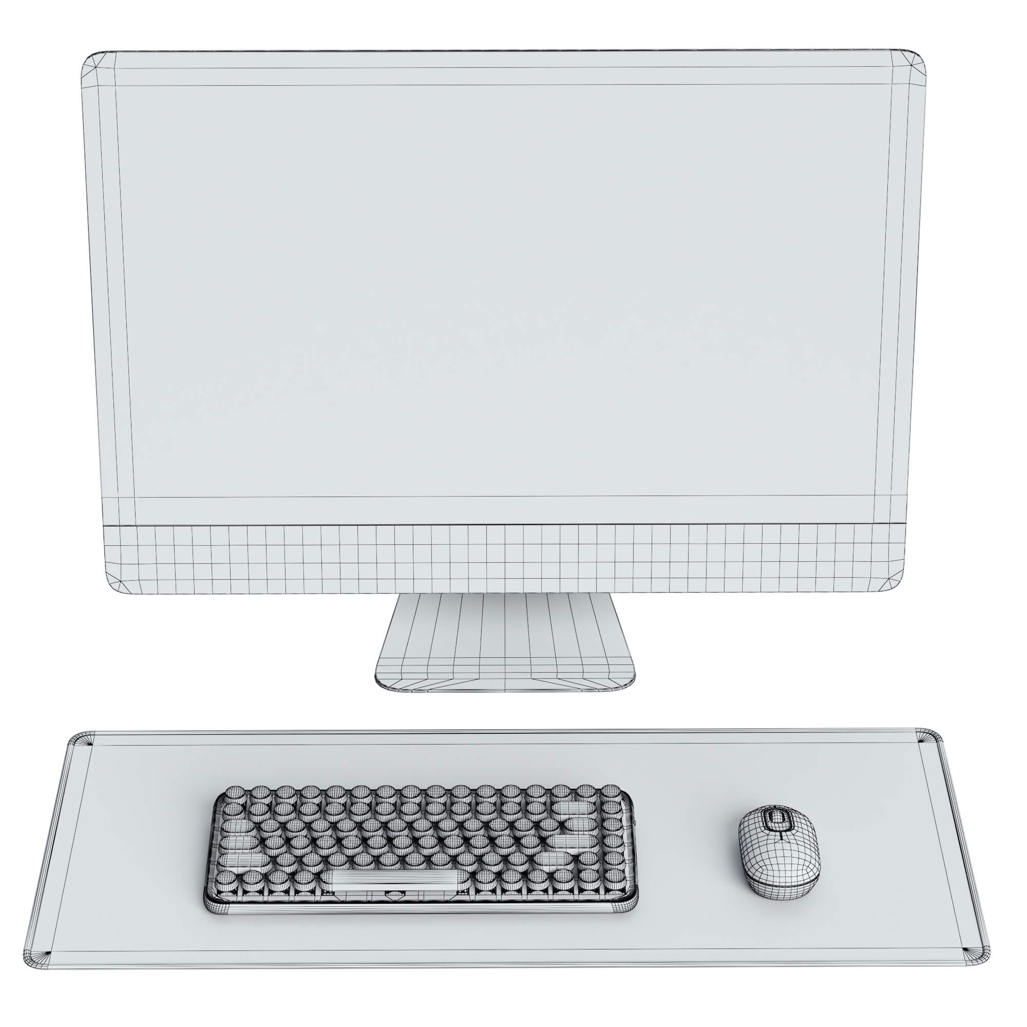 PC Set for Workplace - 3D Model by DRoNWiN