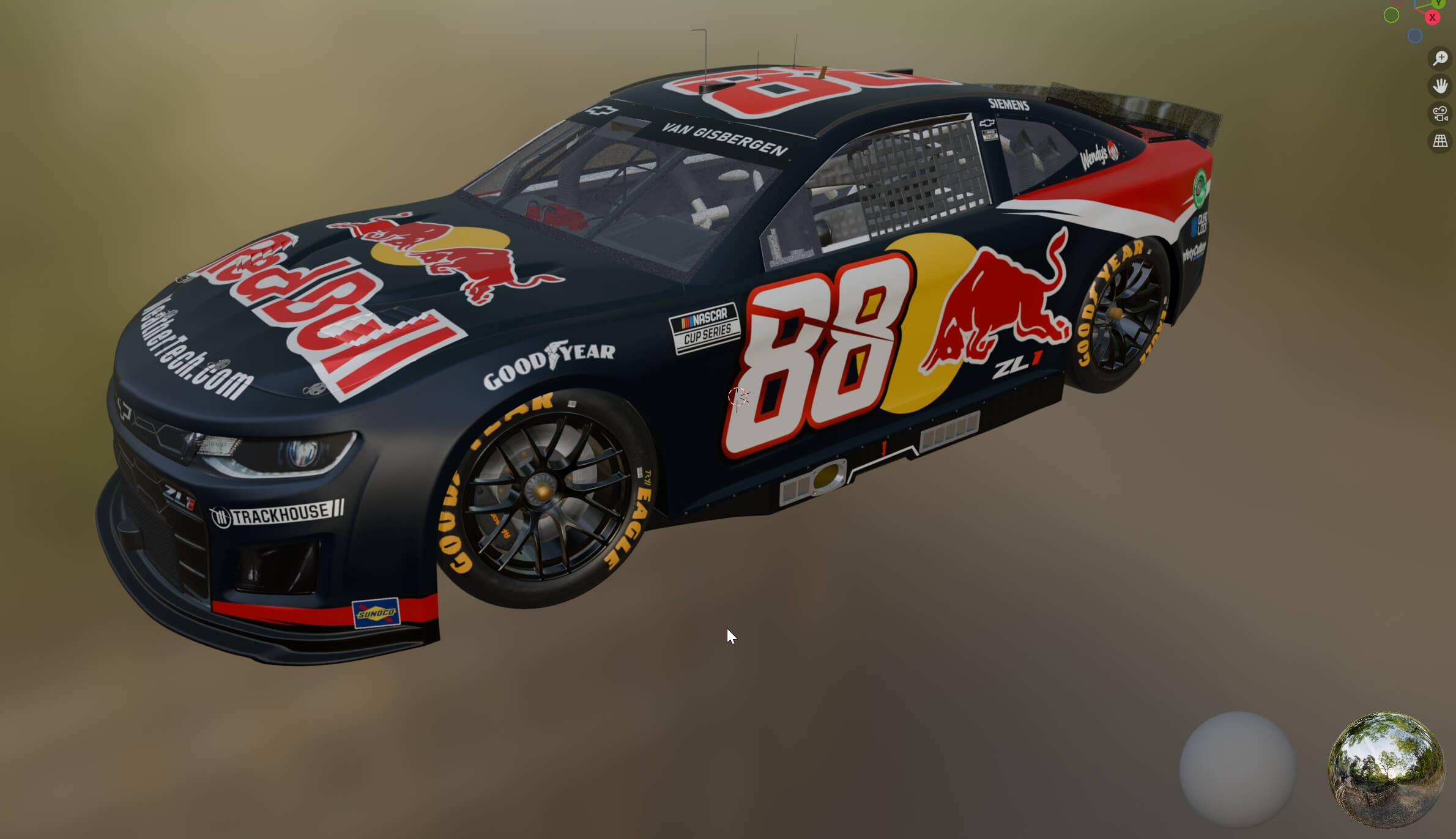 Chevrolet Camaro Nascar Redbull Van Gisbergen 2025 - 3D Model by DSGStudio