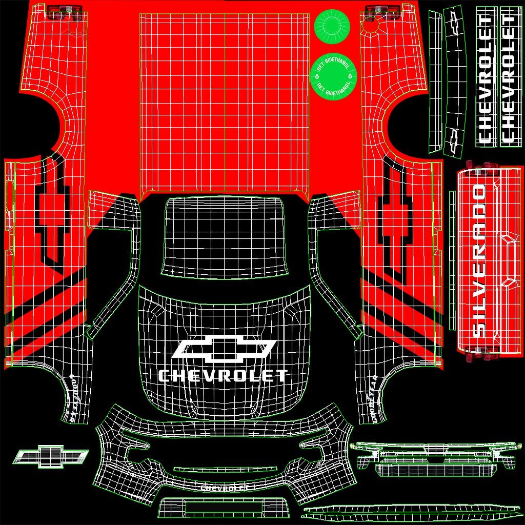 Chevrolet Silverado NASCAR Trucks 2022 Template - 3D Model by DSGStudio