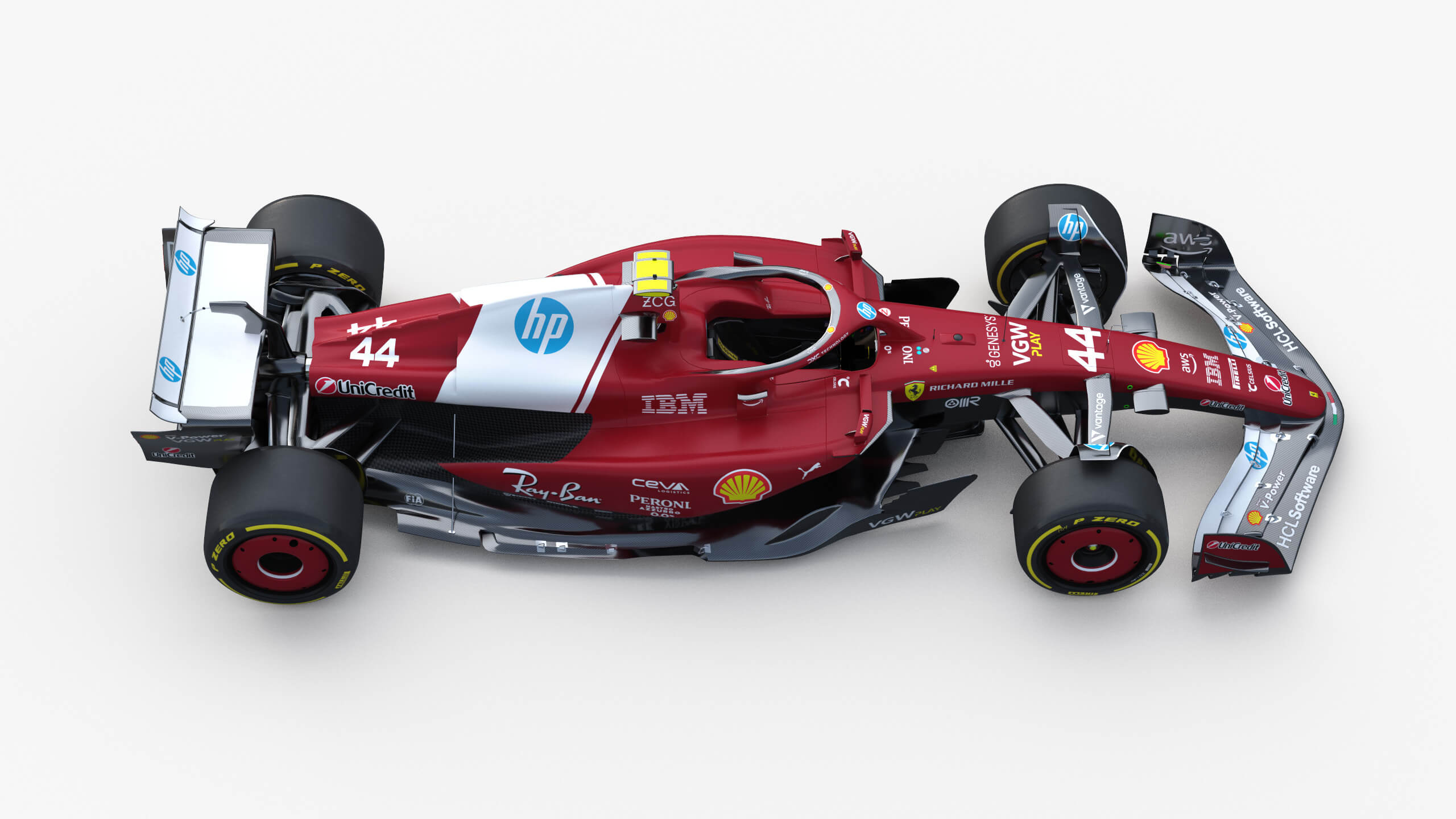 F1 Ferrari SF25 Season 2025 - 3D Model by DSGStudio