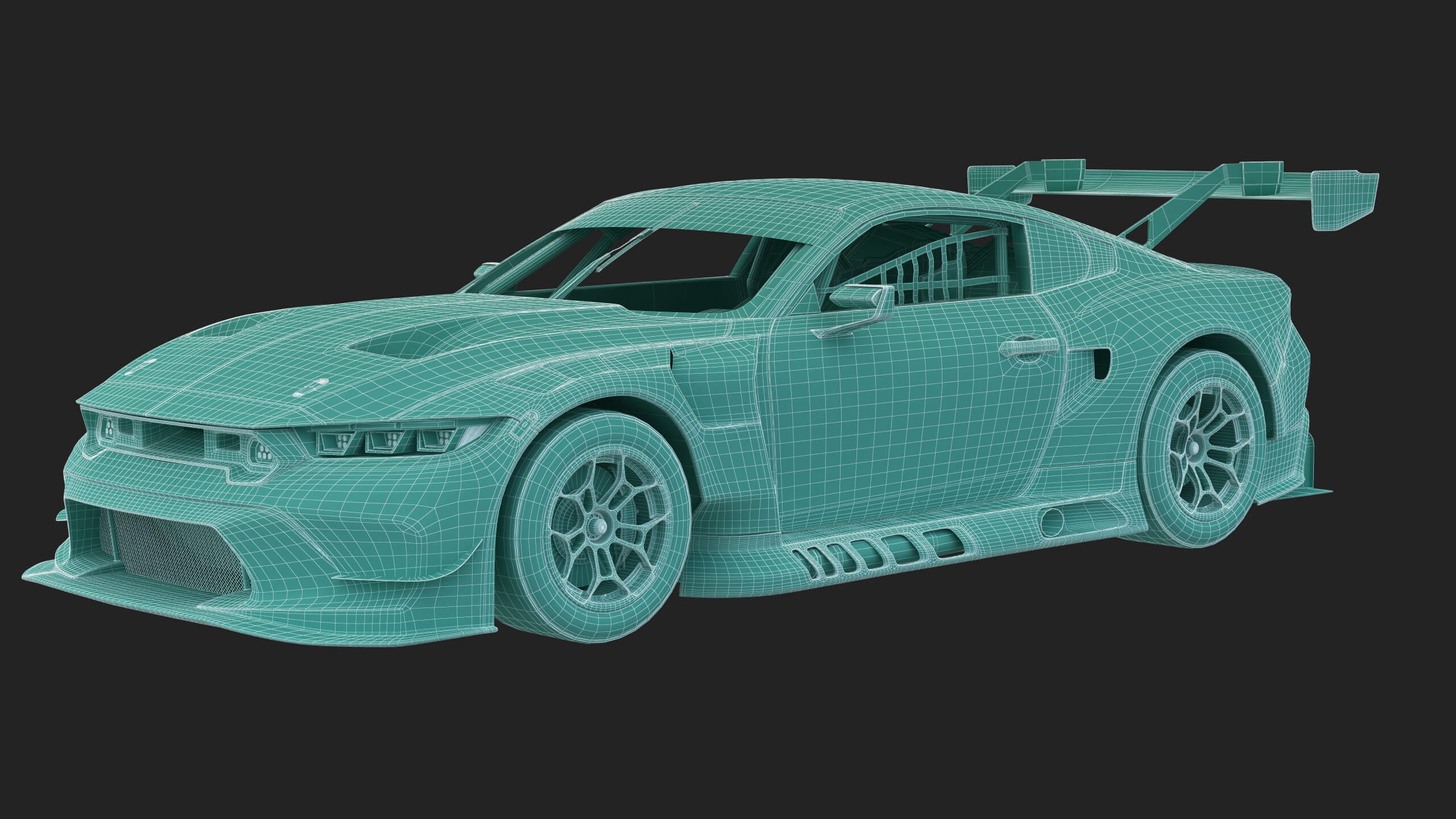 Ford Mustang GT3 2024 Template - 3D Model by DSGStudio