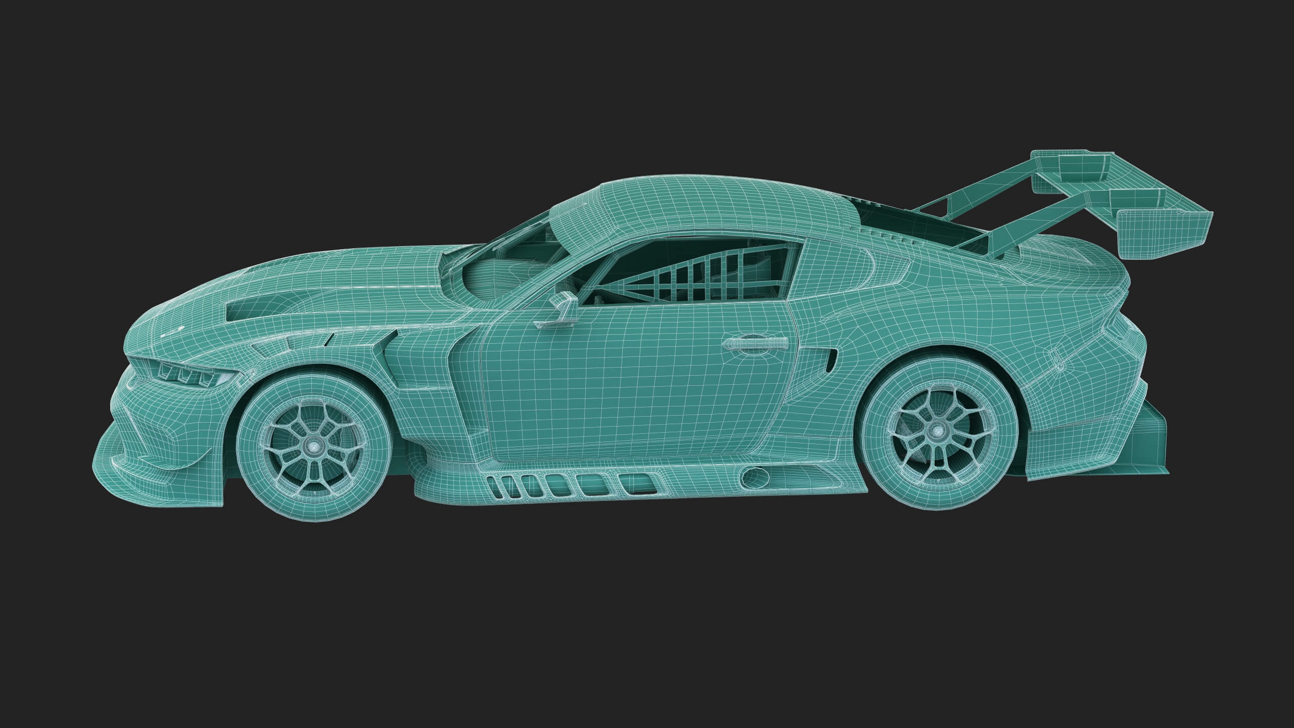 Ford Mustang GT3 2024 Template - 3D Model by DSGStudio