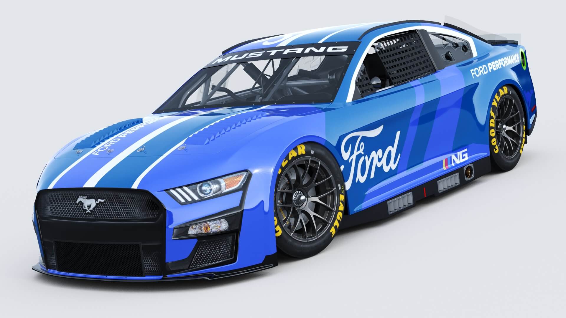 Ford Mustang NASCAR 2022 Update Template - 3D Model by DSGStudio