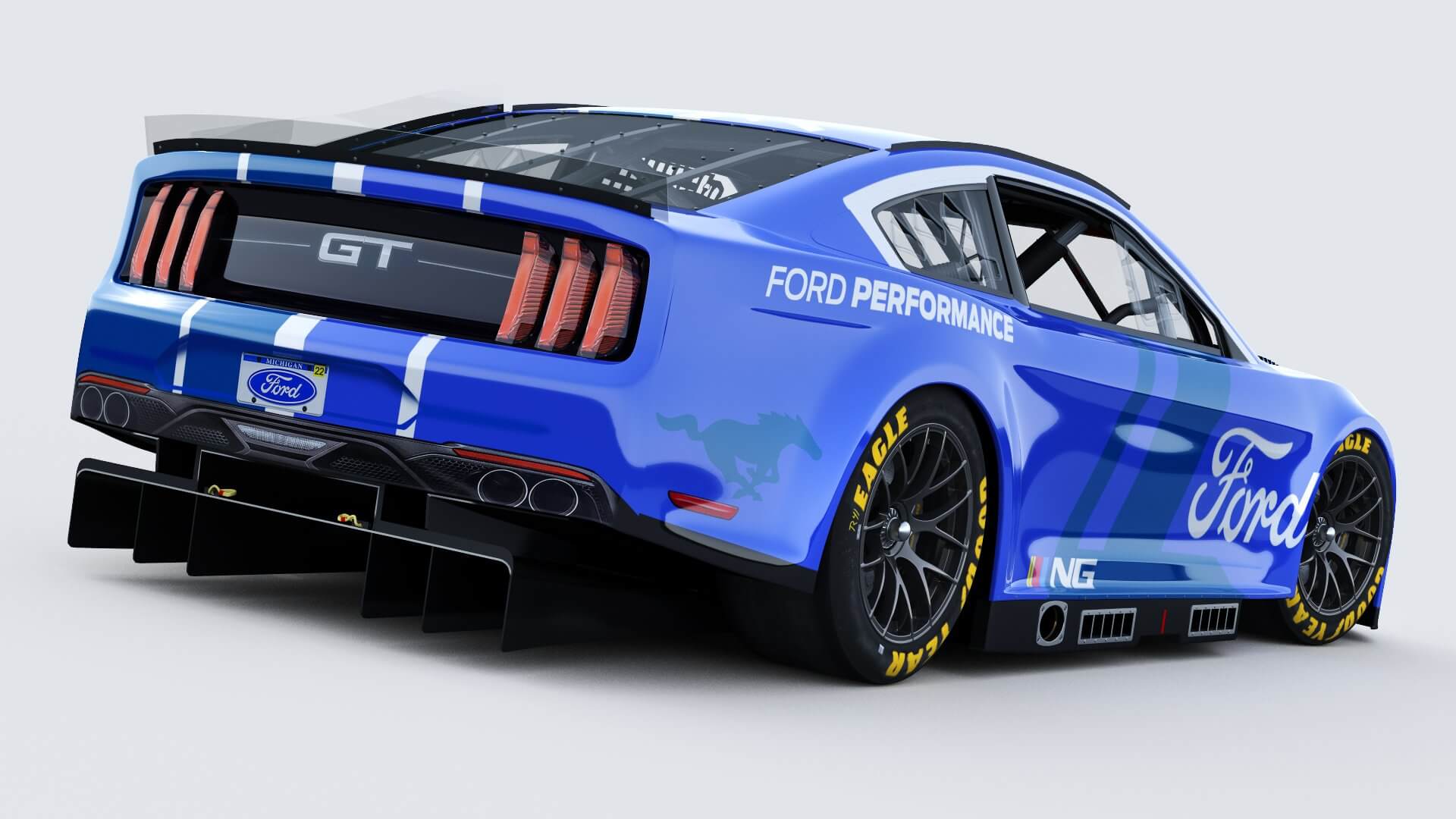Ford Mustang NASCAR 2022 Update Template - 3D Model by DSGStudio