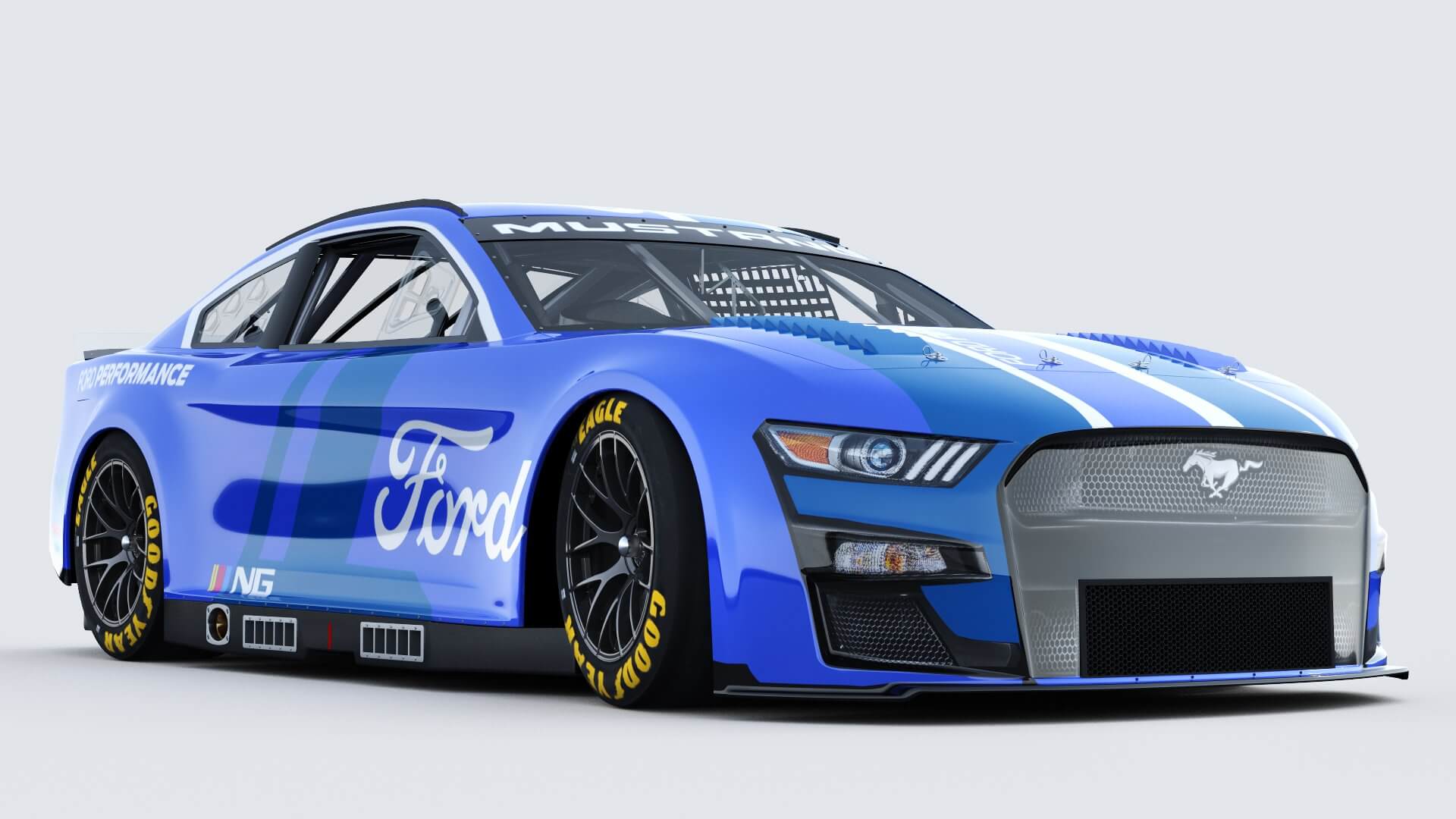 Ford Mustang NASCAR 2022 Update Template - 3D Model by DSGStudio
