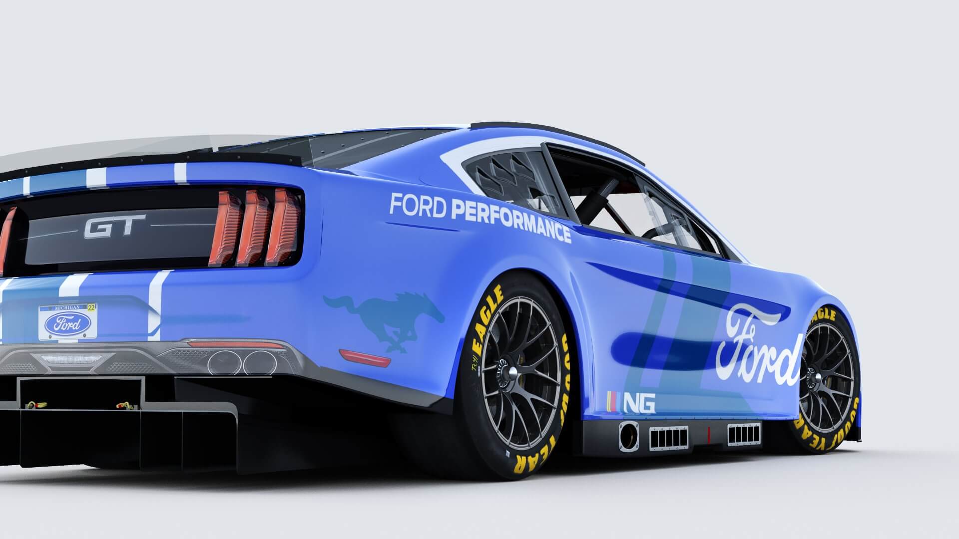Ford Mustang NASCAR 2022 Update Template - 3D Model by DSGStudio
