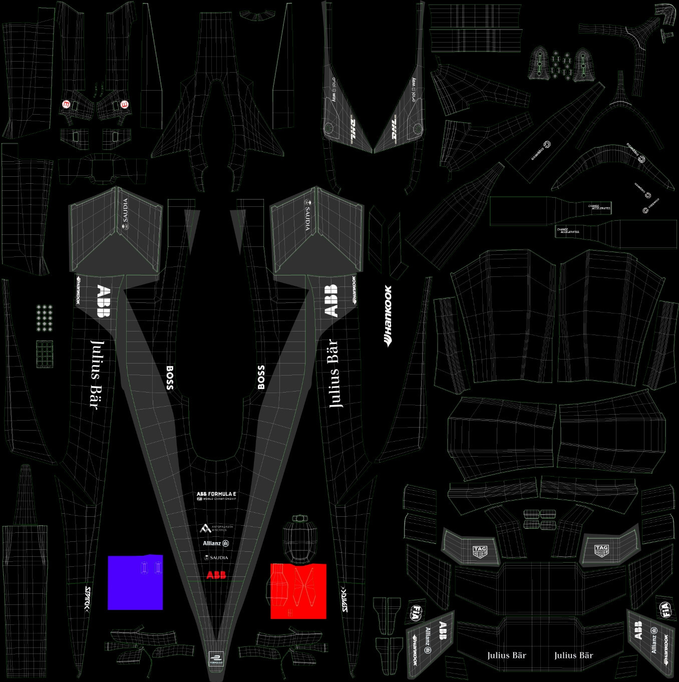 Formula E Gen3 2023 Template - 3D Model by DSGStudio