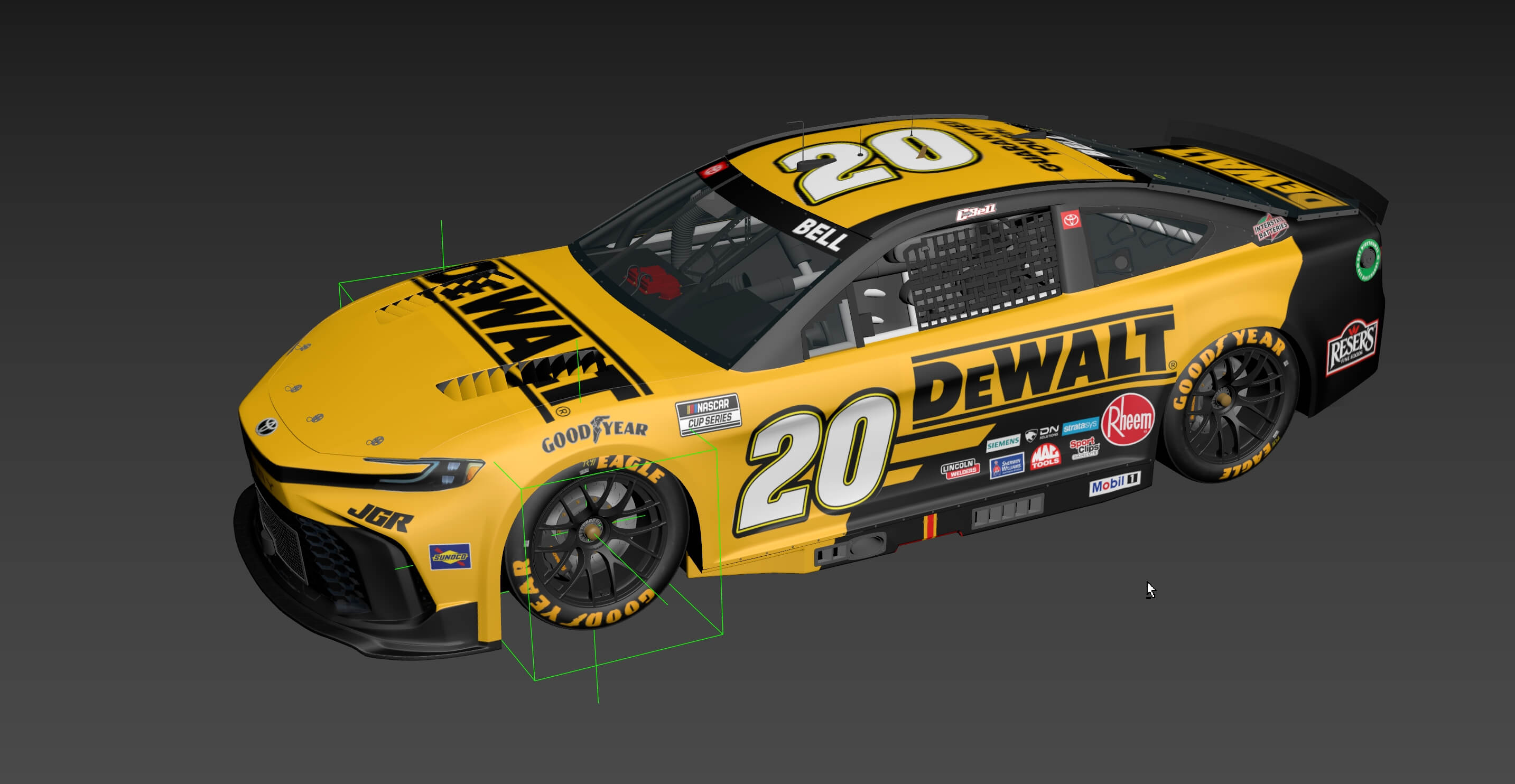 NASCAR Camry 20 Christopher Bell 2025 - 3D Model by DSGStudio