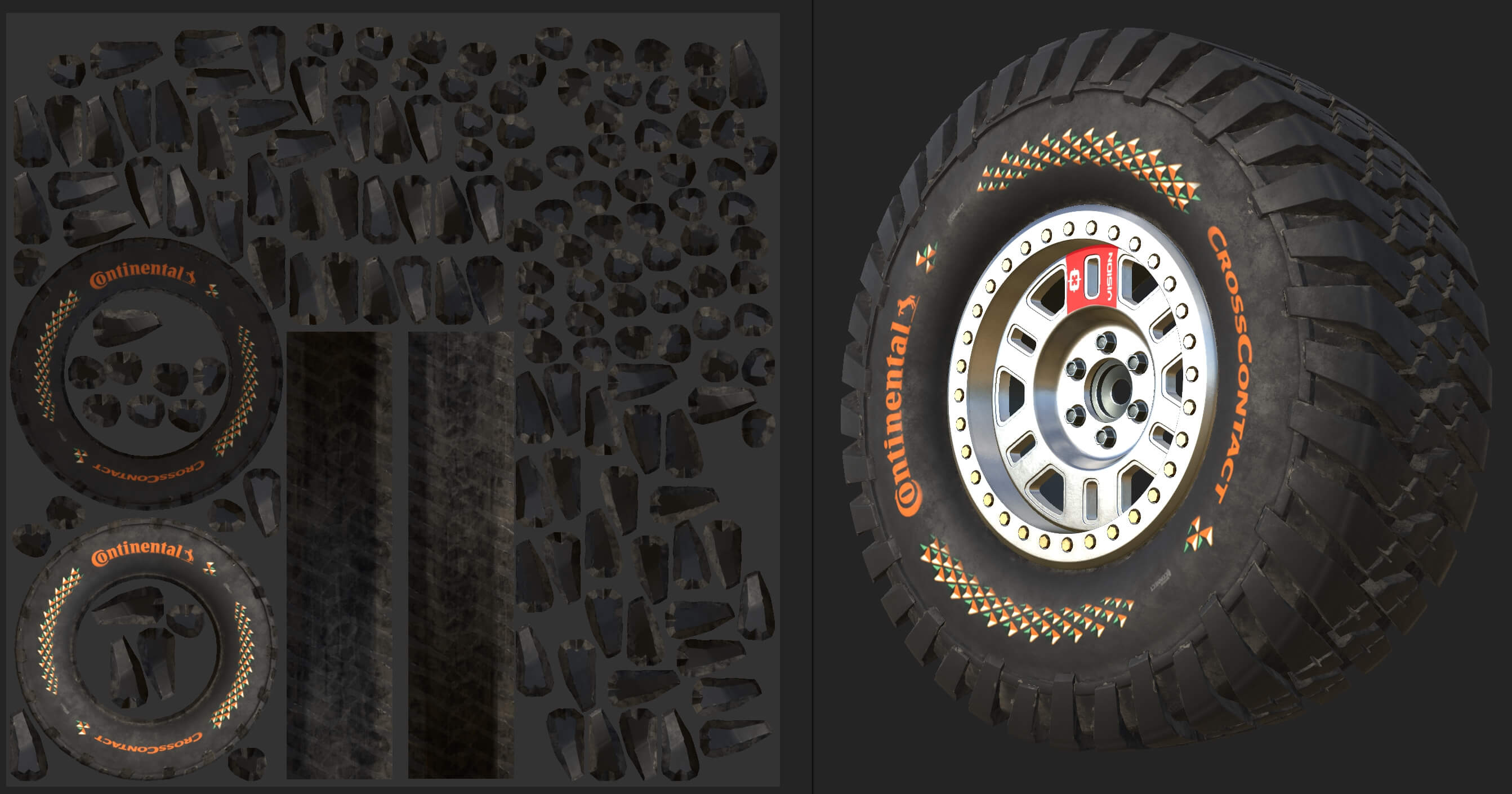 Tire Continental Off Road Extreme E - 3D Model by DSGStudio