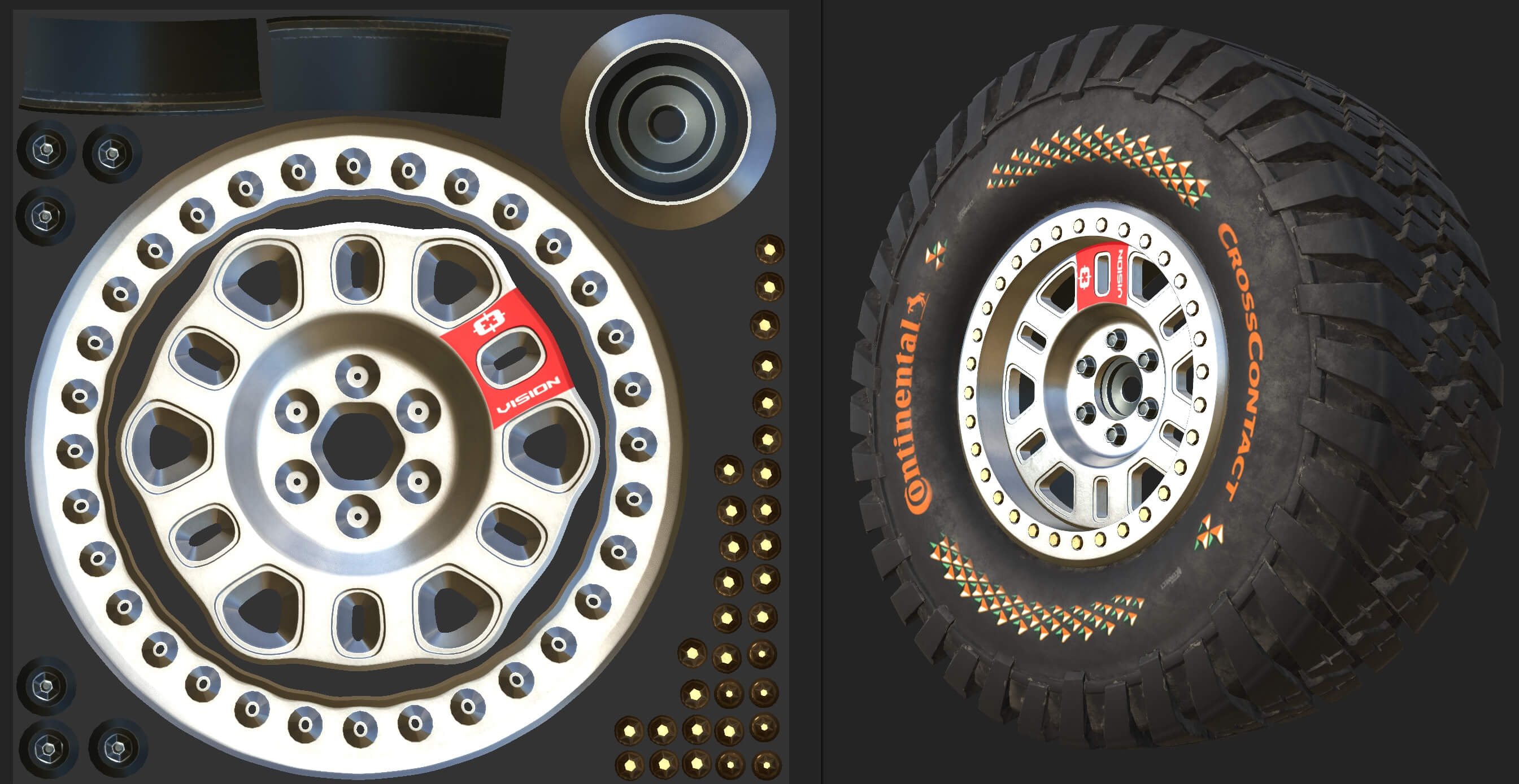 Tire Continental Off Road Extreme E - 3D Model by DSGStudio