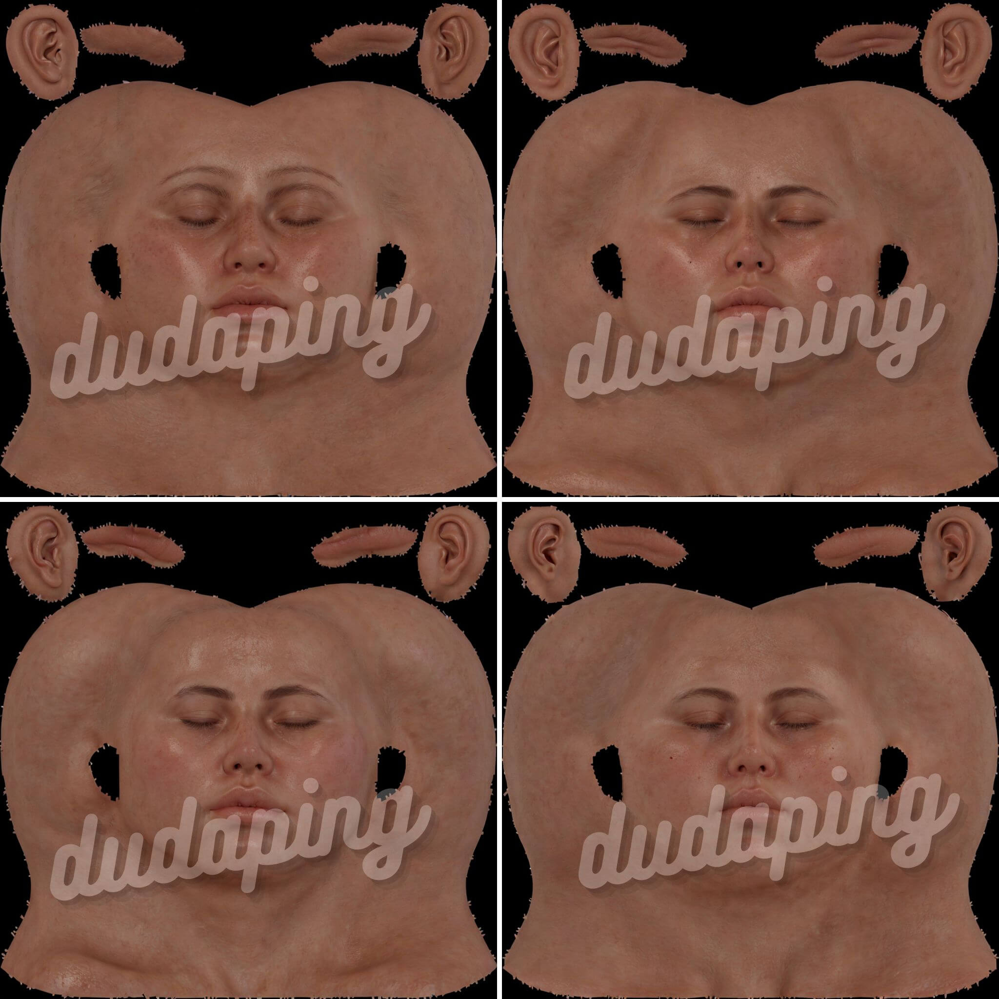 Realistic Dark Skin Face for Merchant Resource for G9 - Daz Content by ...