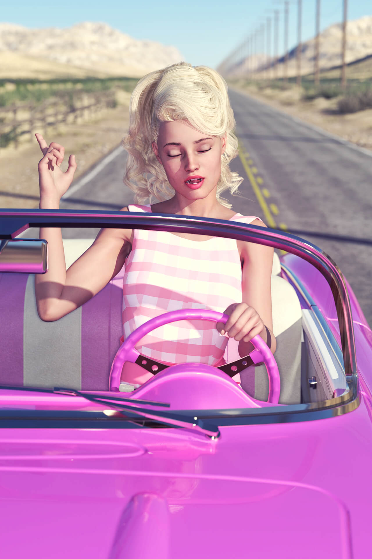 Barbie Corvette for DAZ3D - Daz Content by Dumitas