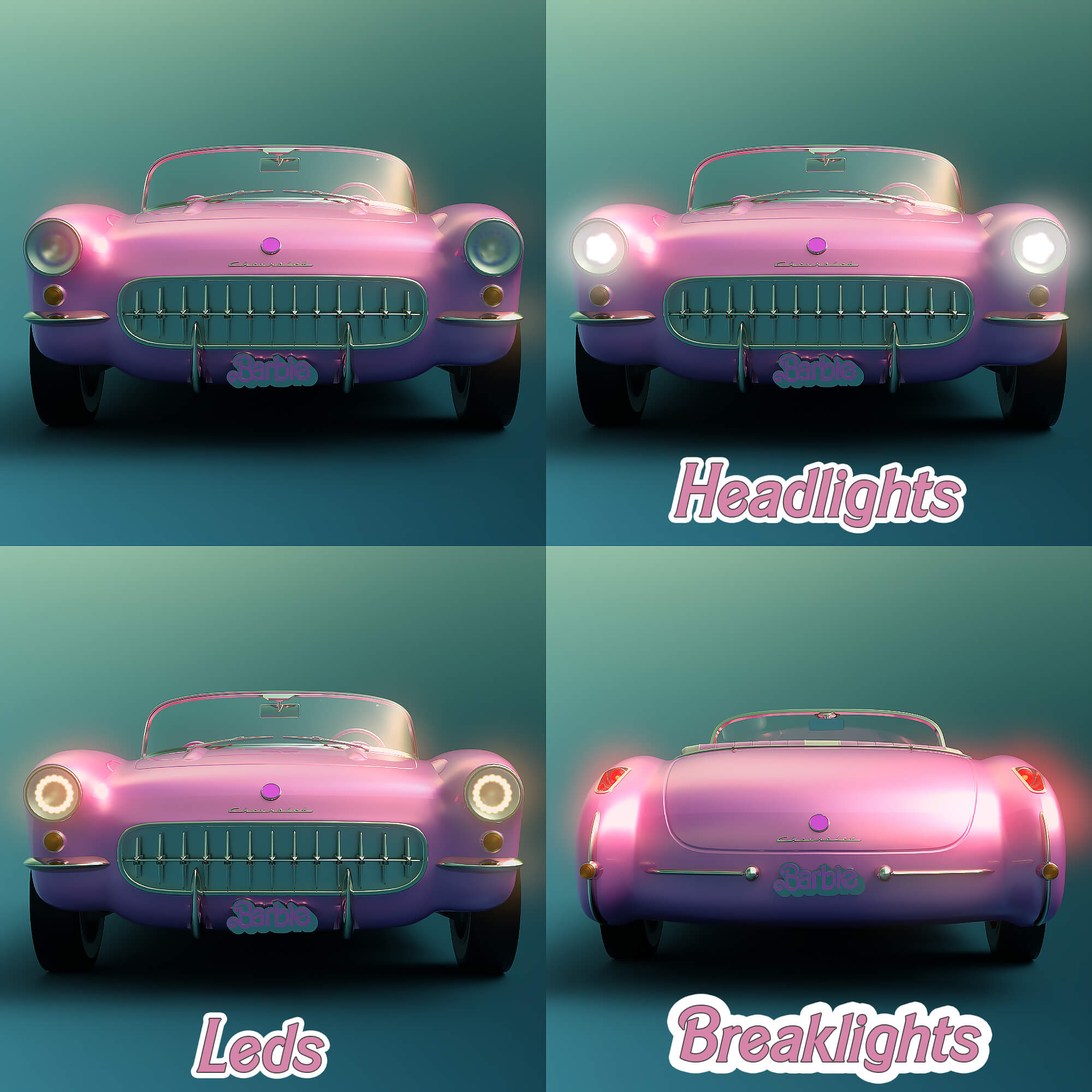 Barbie Corvette for DAZ3D - Daz Content by Dumitas