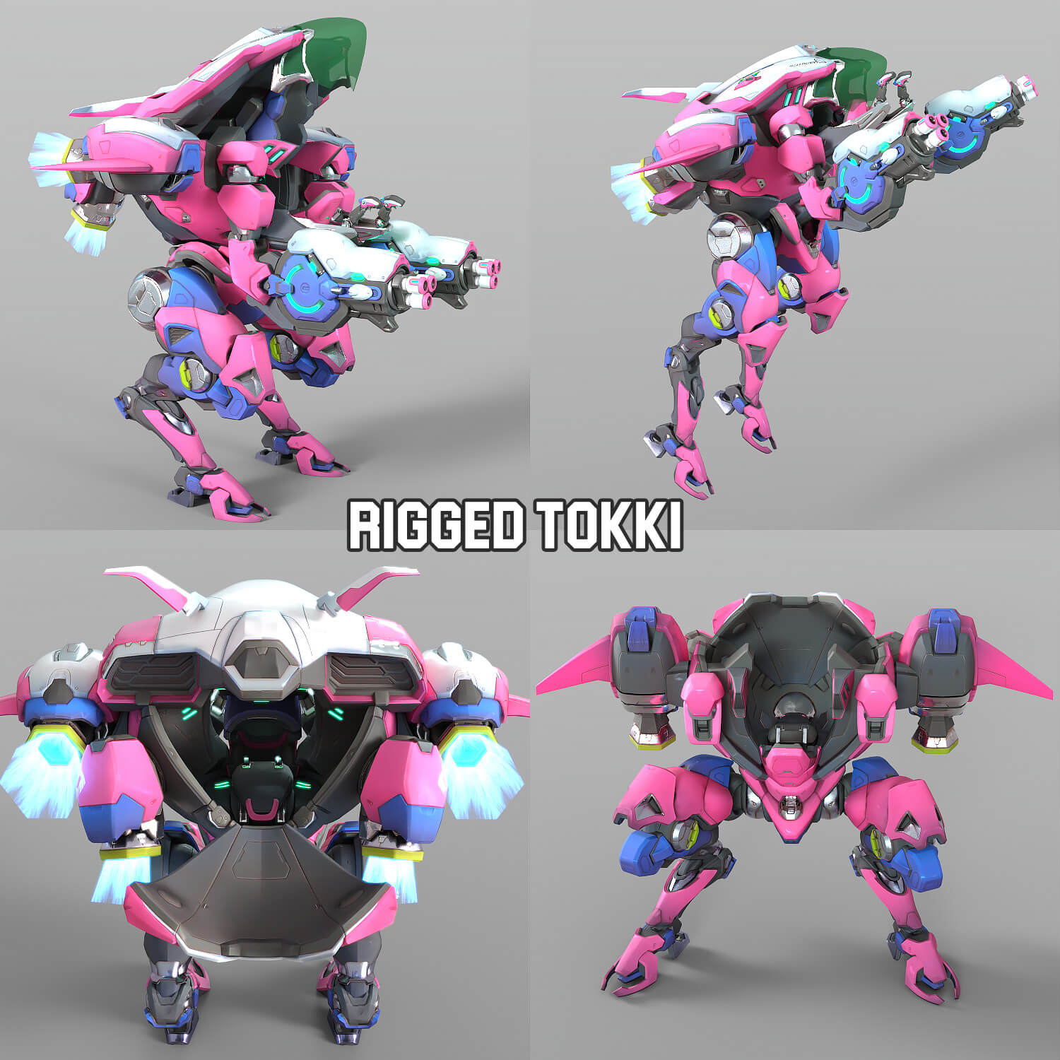 D.Va 2 and Tokki for Genesis 8 Female - Daz Content by Dumitas