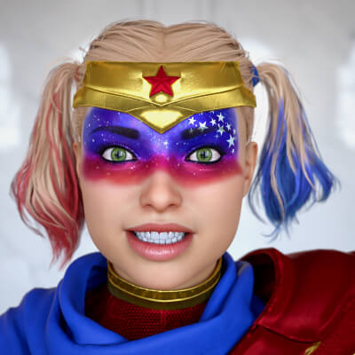 Wonder Harley Quinn for Genesis 8 Female - Daz Content by Dumitas