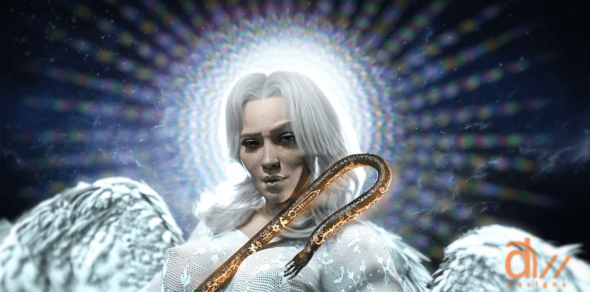 Worrior of The Word - Angel of brilliance 3D Render by dwindt