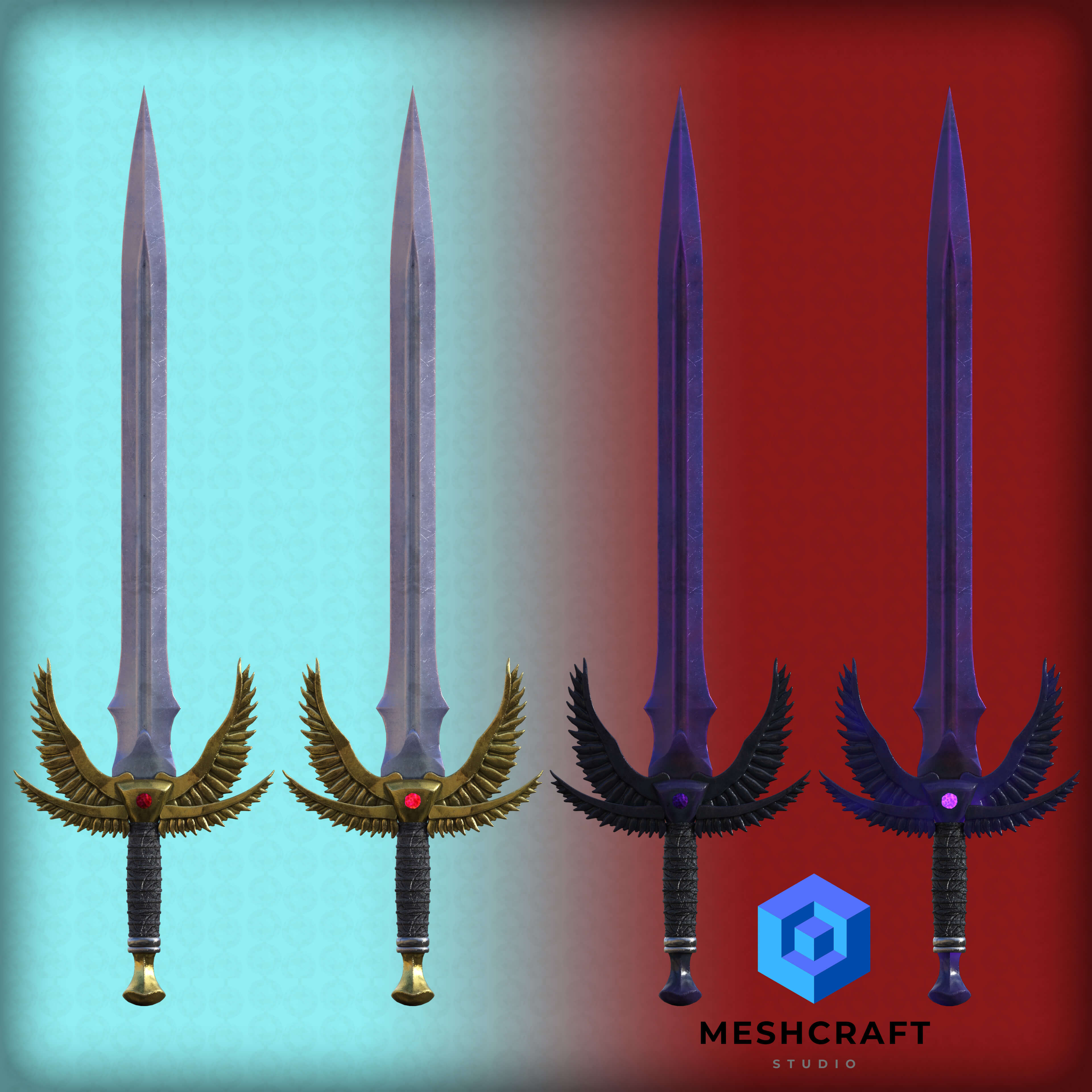 Angelic Sword - Divine & Corrupted Variants Daz Content by dwrgames