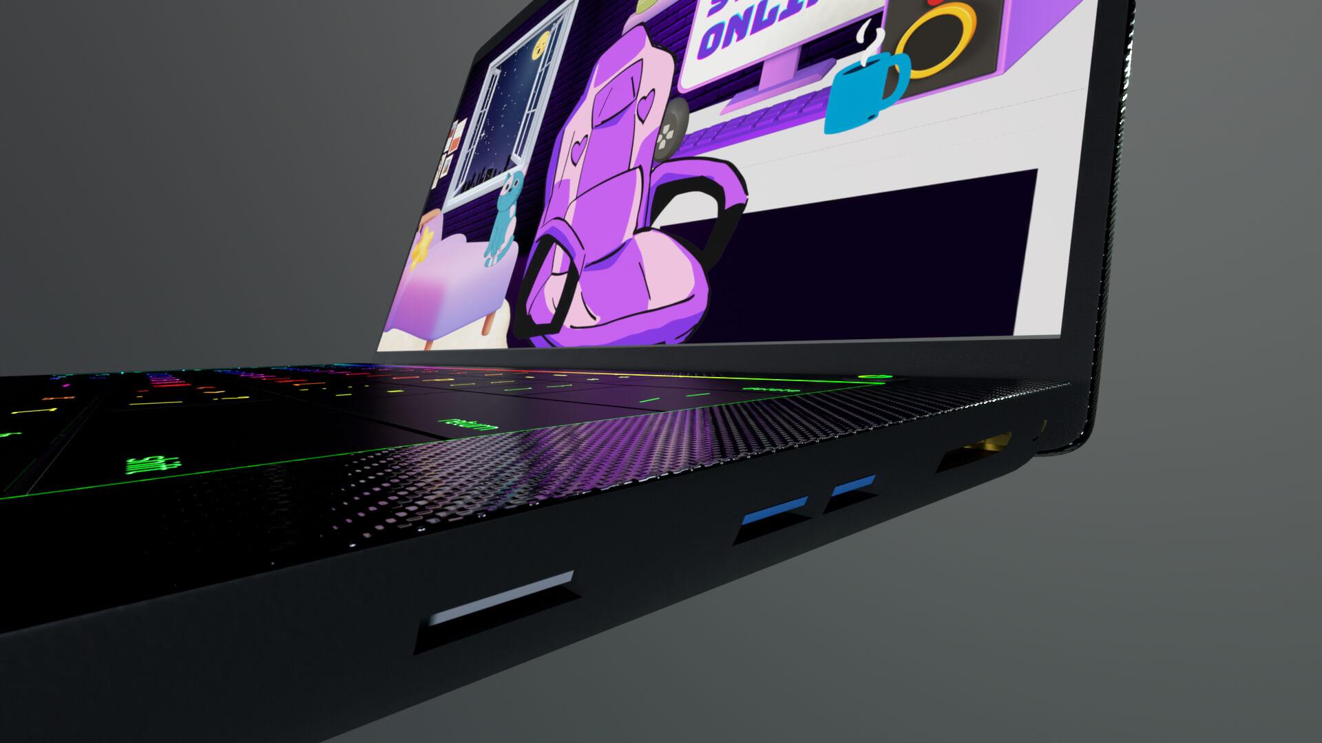 Atom X12 Laptop - Daz Content by dwrgames