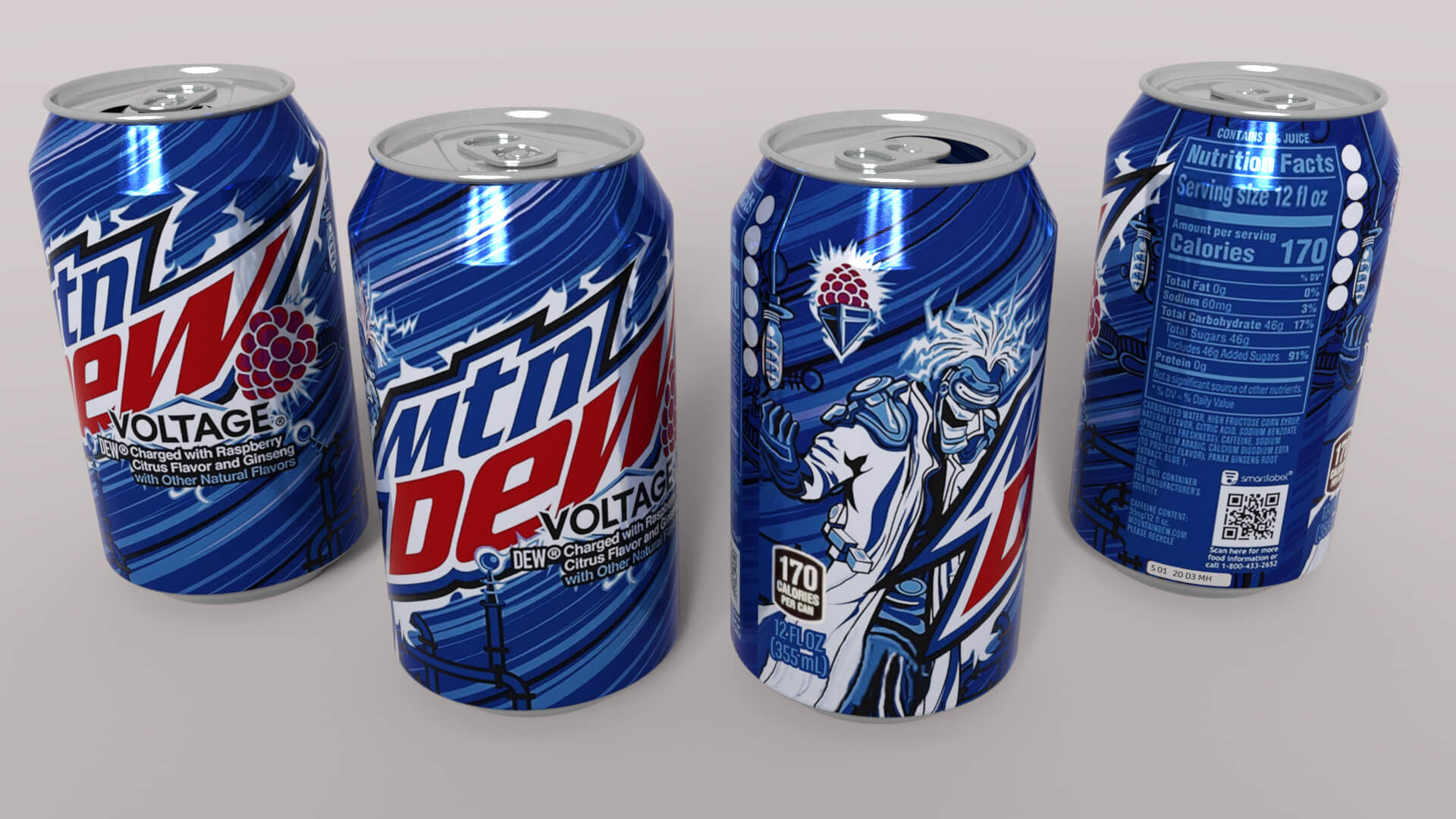 Mountain Dew Voltage - Soda Can Material Daz Content by dwrgames