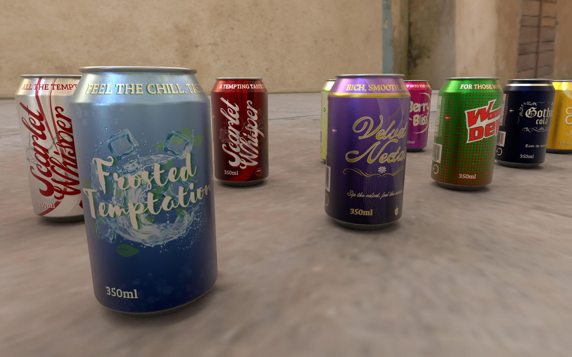 Soda Can Collection - 10 Flavors Daz Content by dwrgames