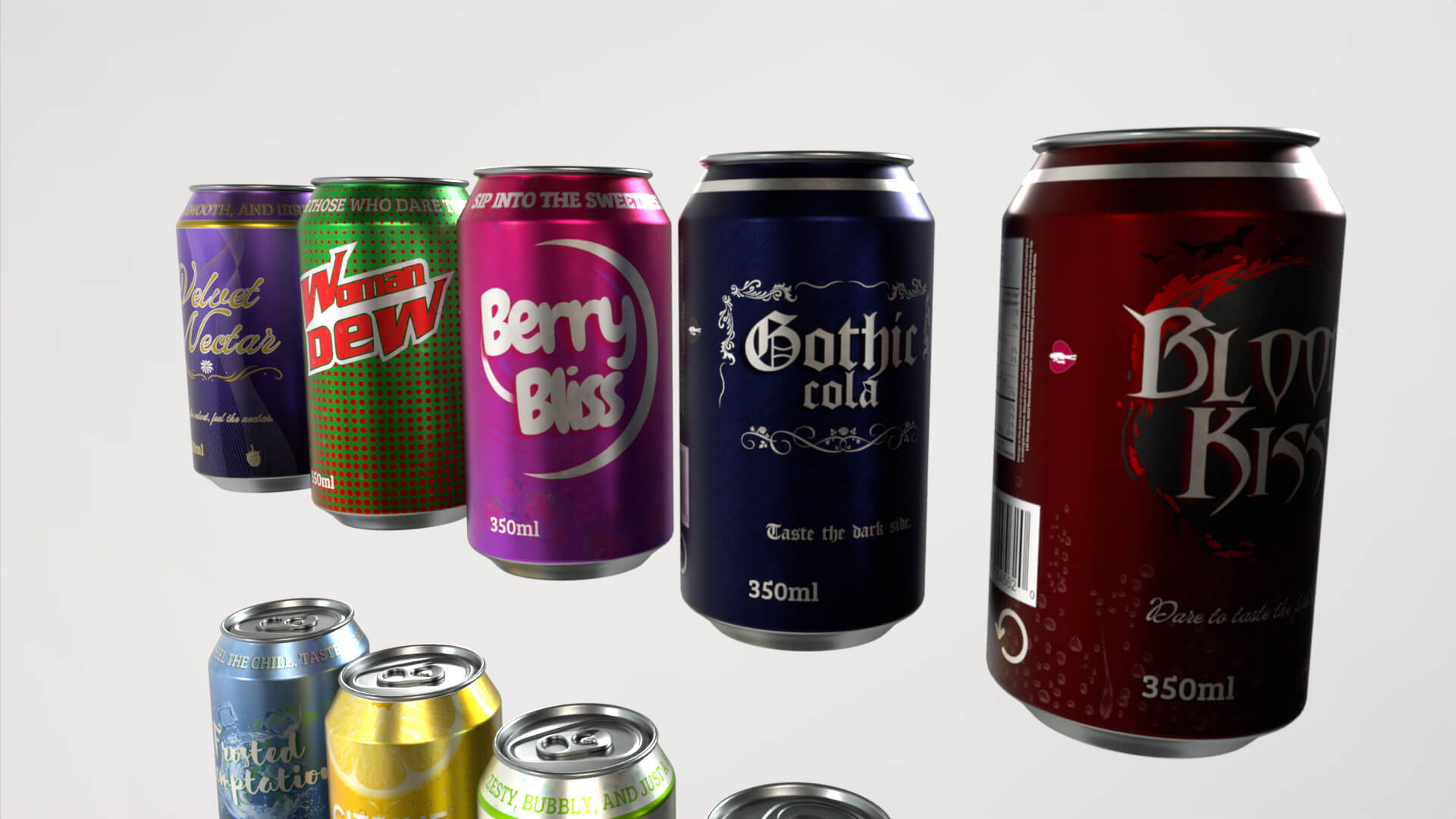 Soda Can Collection - 10 Flavors Daz Content by dwrgames