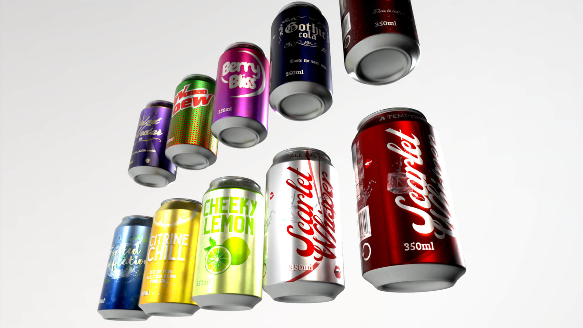 Soda Can Collection - 10 Flavors Daz Content by dwrgames