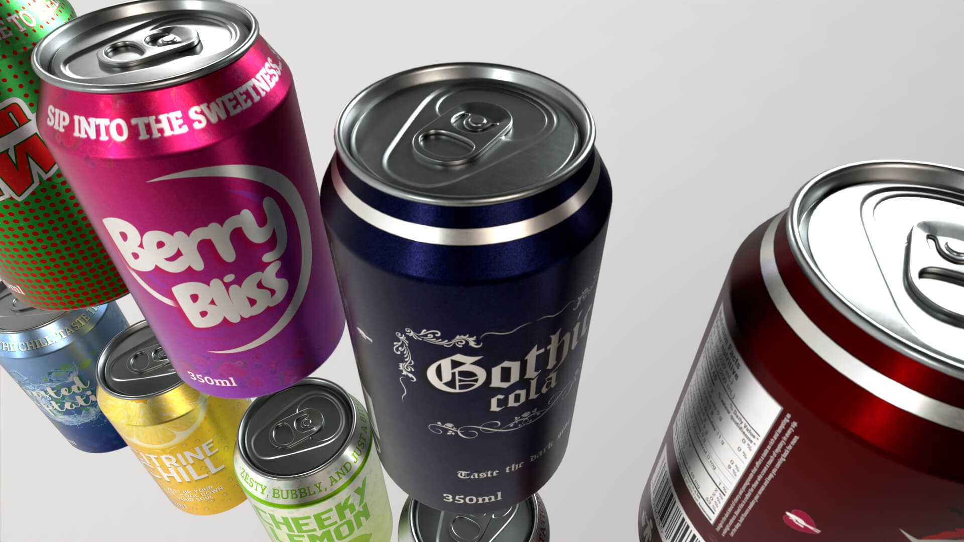 Soda Can Collection - 10 Flavors Daz Content by dwrgames