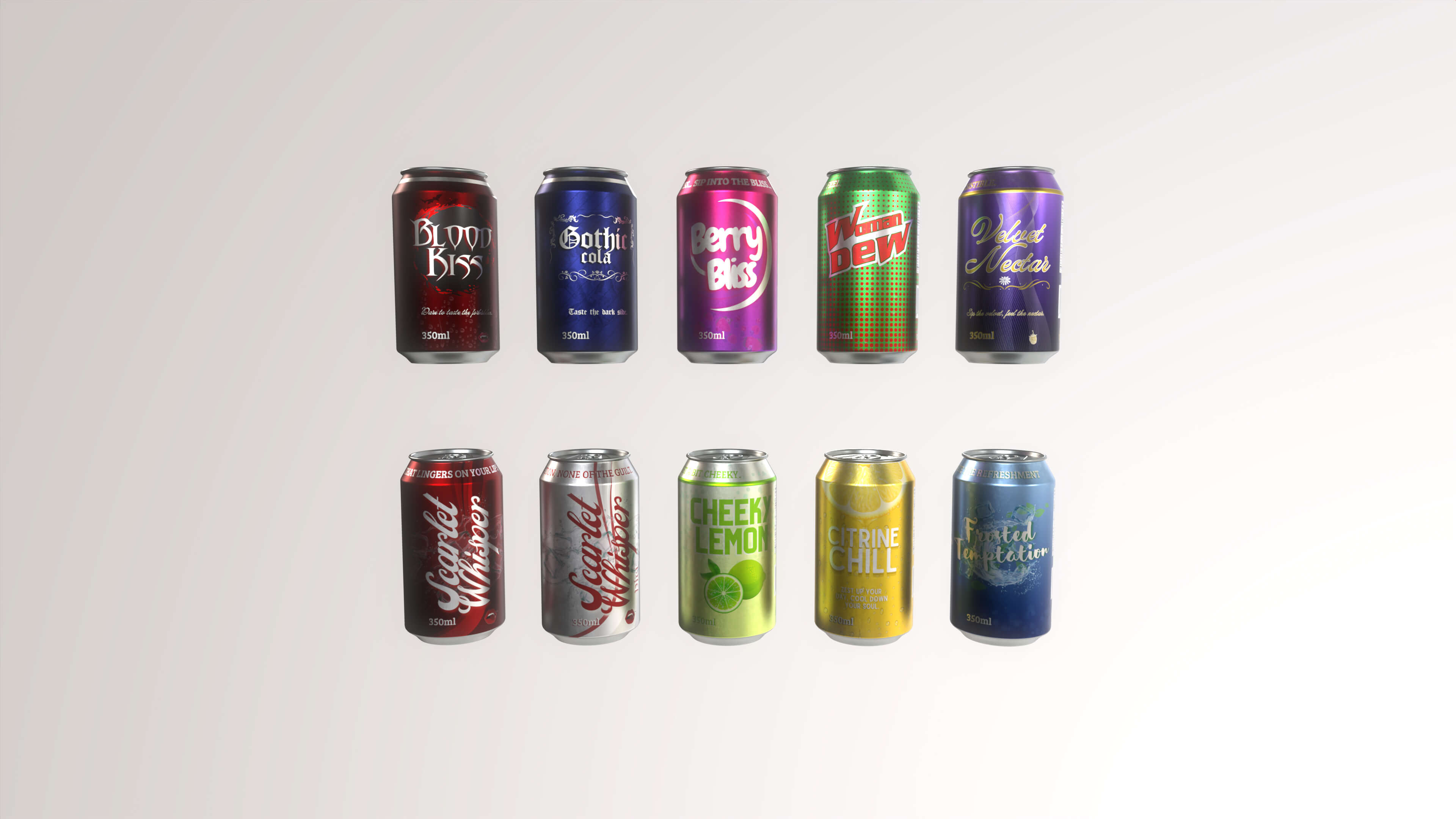 Soda Can Collection - 10 Flavors Daz Content by dwrgames