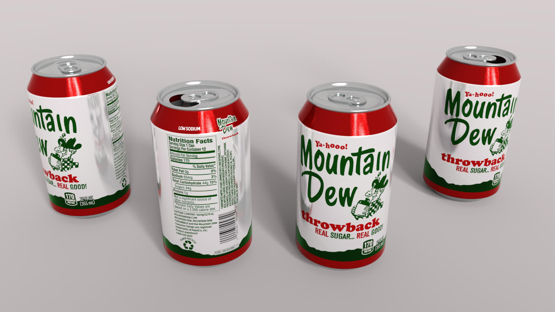 Mountain Dew Throwback - Soda Can Material Daz Content by dwrgames