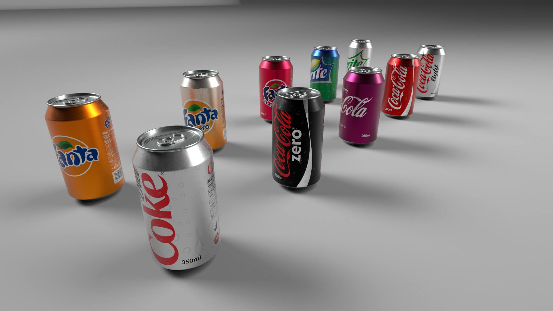 Real Soda Can Material Pack (Coca-Cola Collection) Daz Content by dwrgames