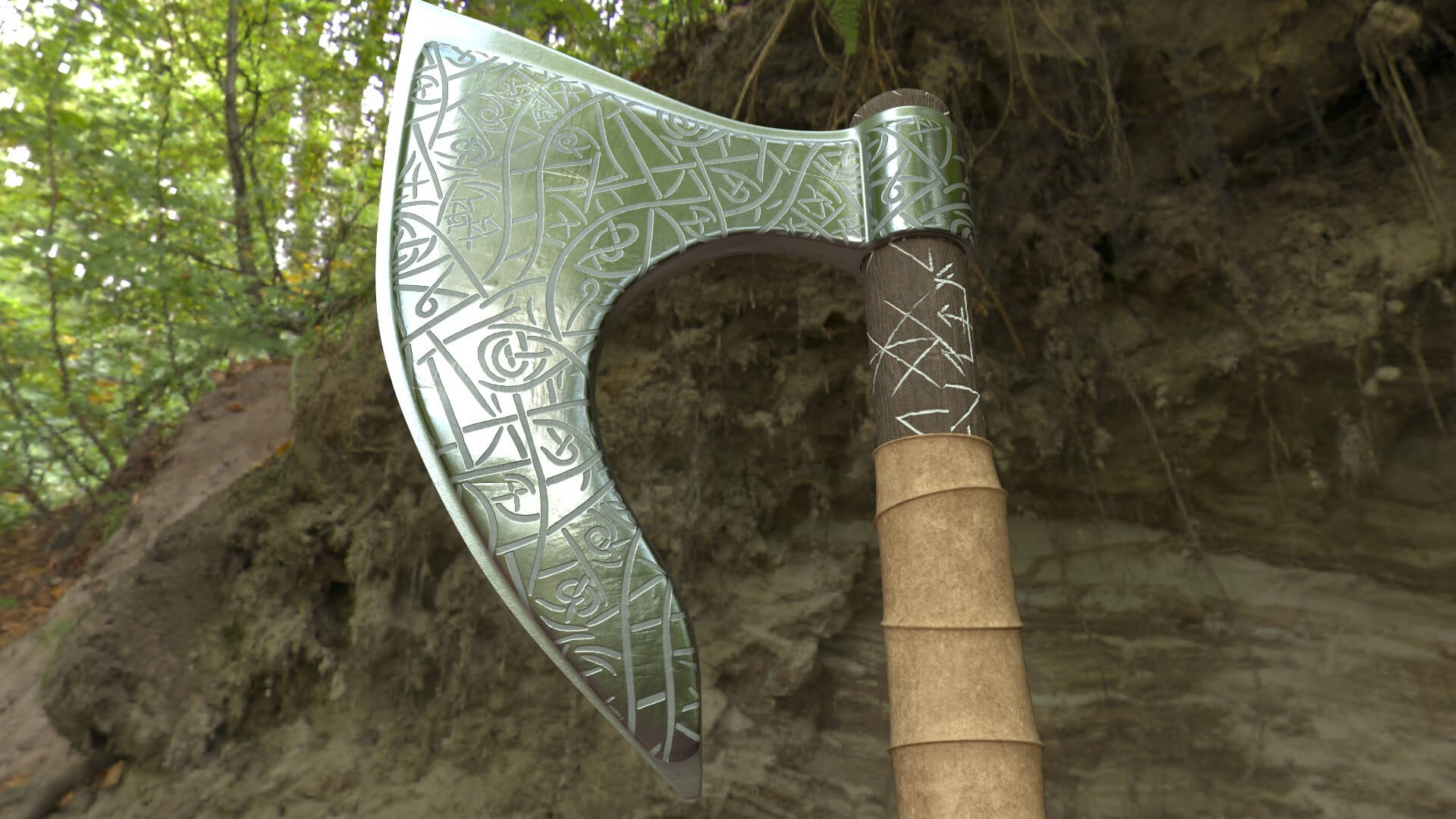 Viking Rune Ax - Daz Content by dwrgames